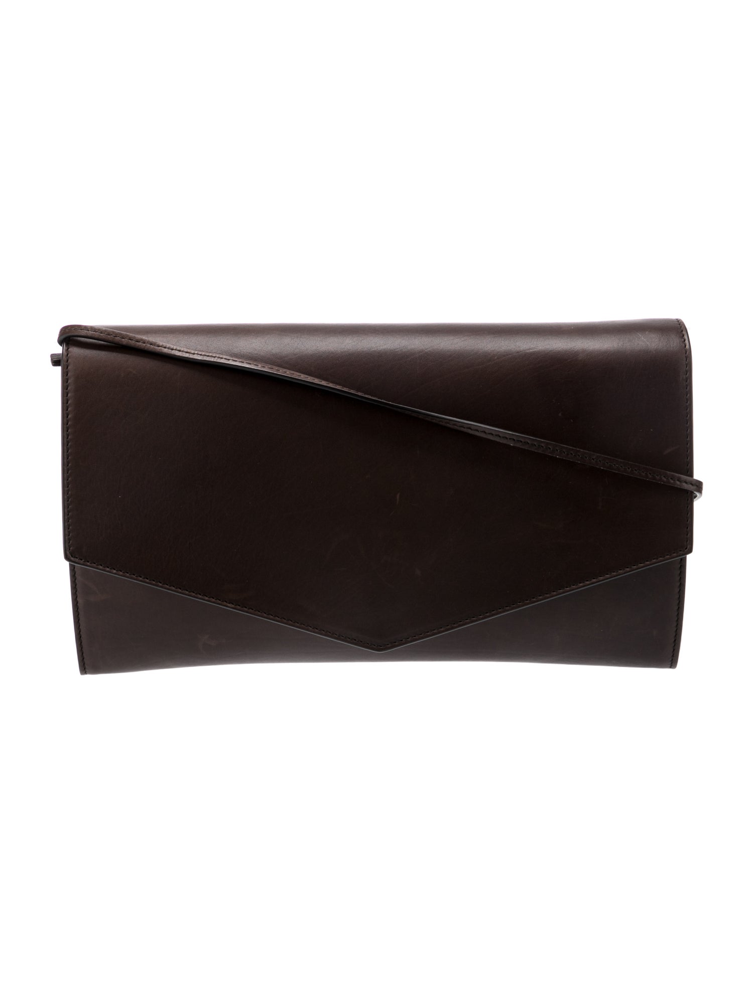 The Row Leather Large Envelope - Brown Shoulder Bags, Handbags ...
