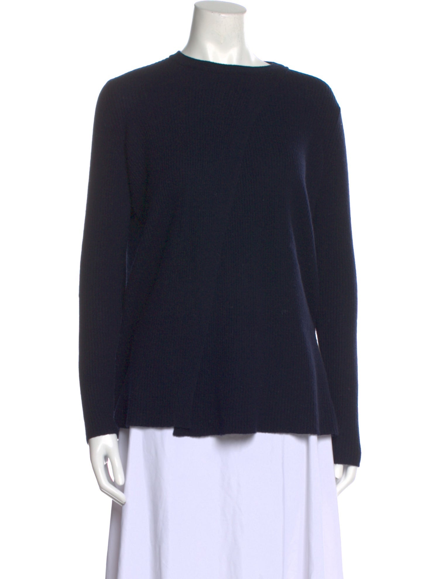 The Row Cashmere Crew Neck Sweater - Blue Knitwear, Clothing ...