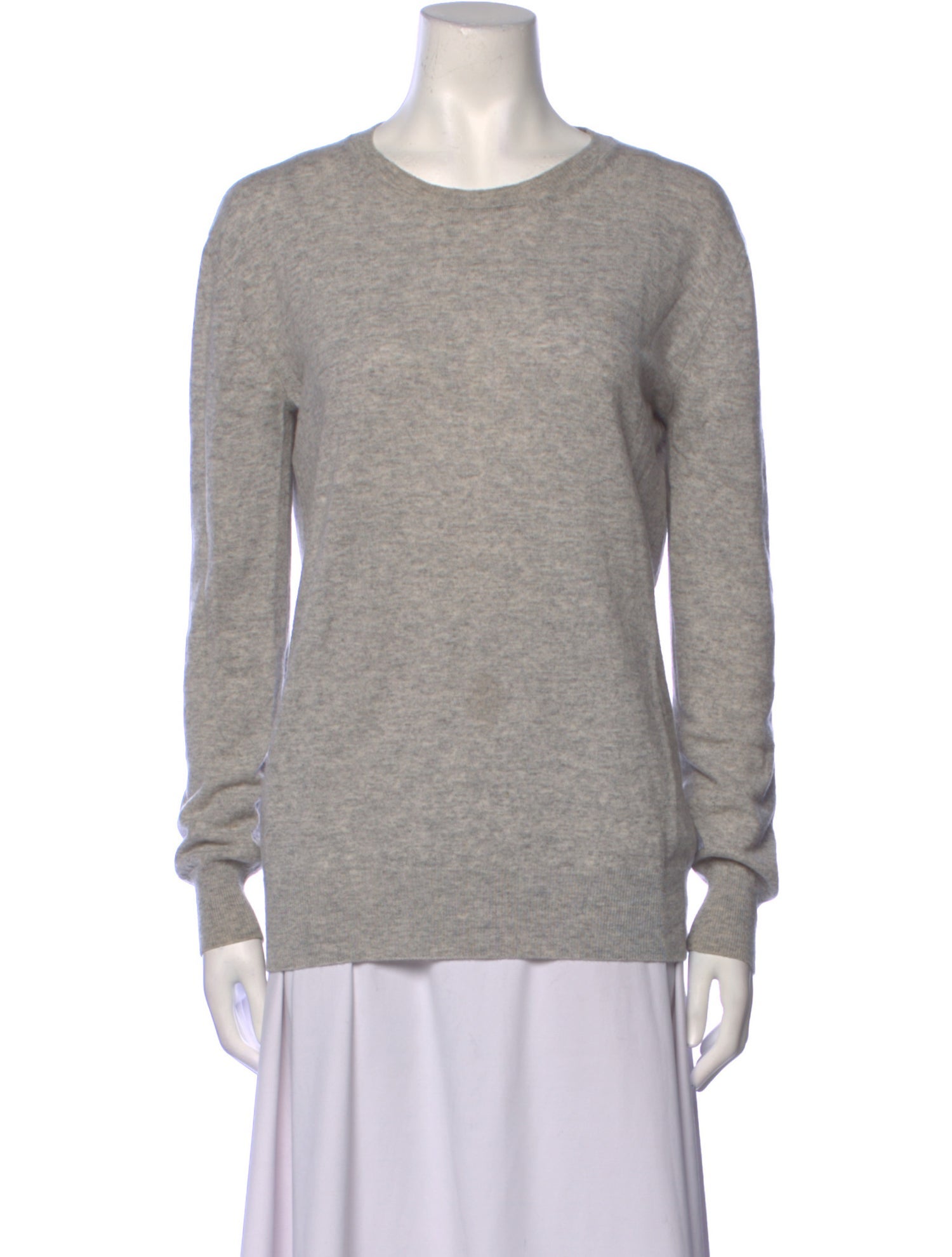 The Row Cashmere Crew Neck Sweater - Grey Knitwear, Clothing ...