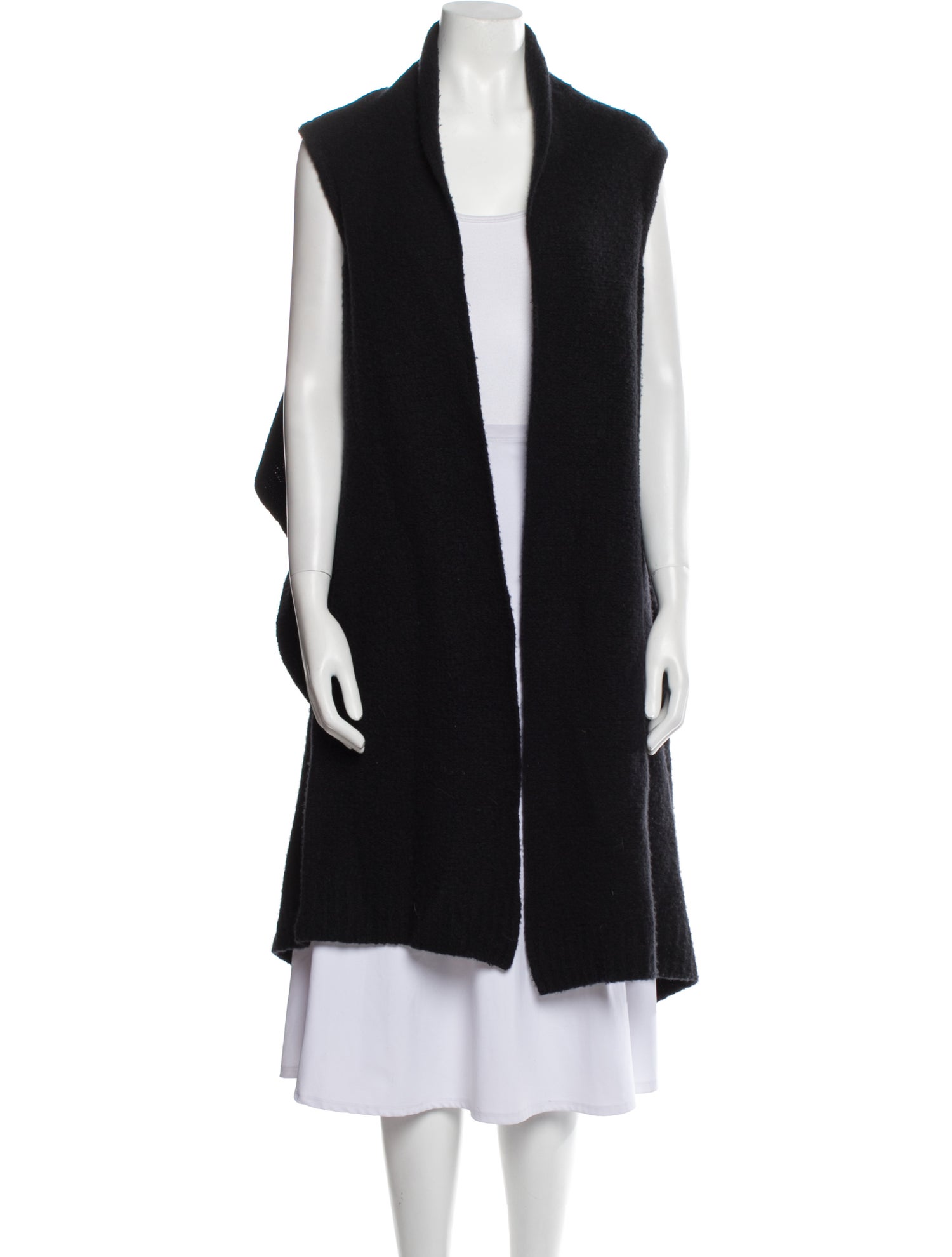 The Row Merino Wool Open Front Sweater - Black Knitwear, Clothing ...