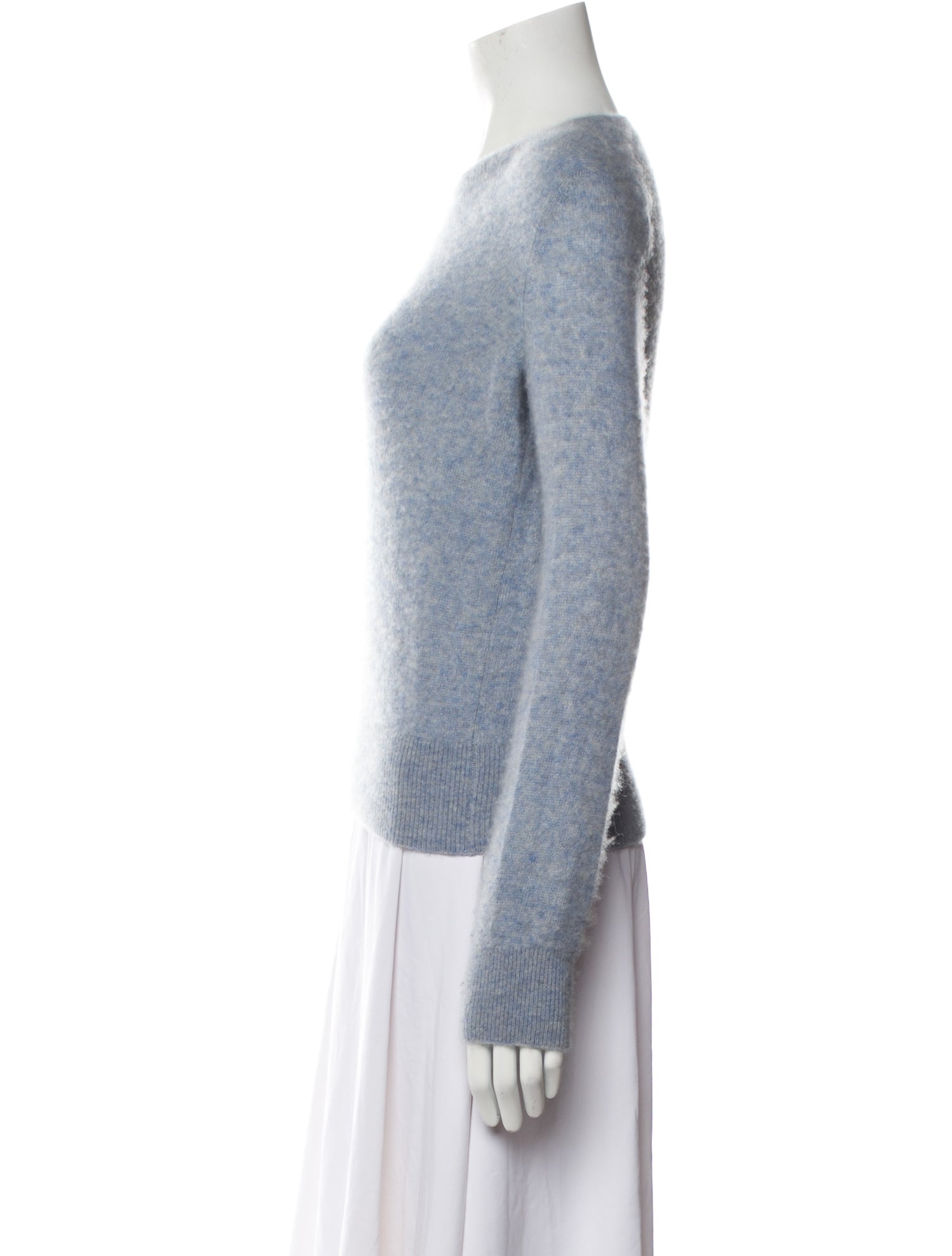 The Row Cashmere Crew Neck Sweater - Blue Knitwear, Clothing ...