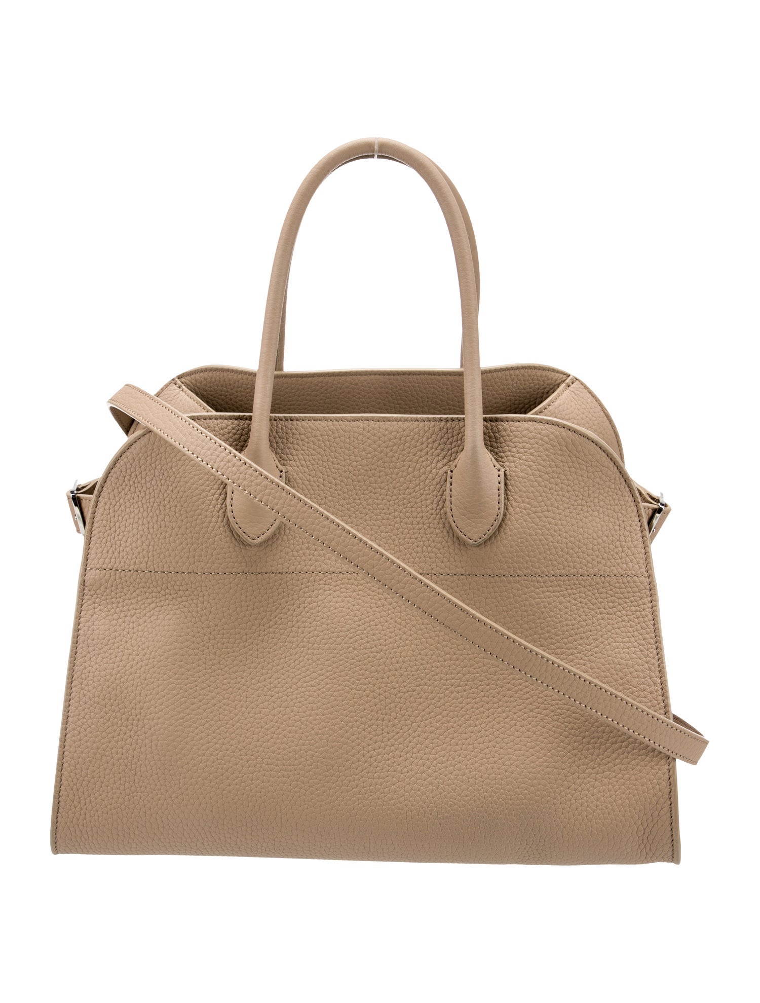 The Row Leather Soft Margaux 12 w/ Tags - Neutrals Handle Bags ...