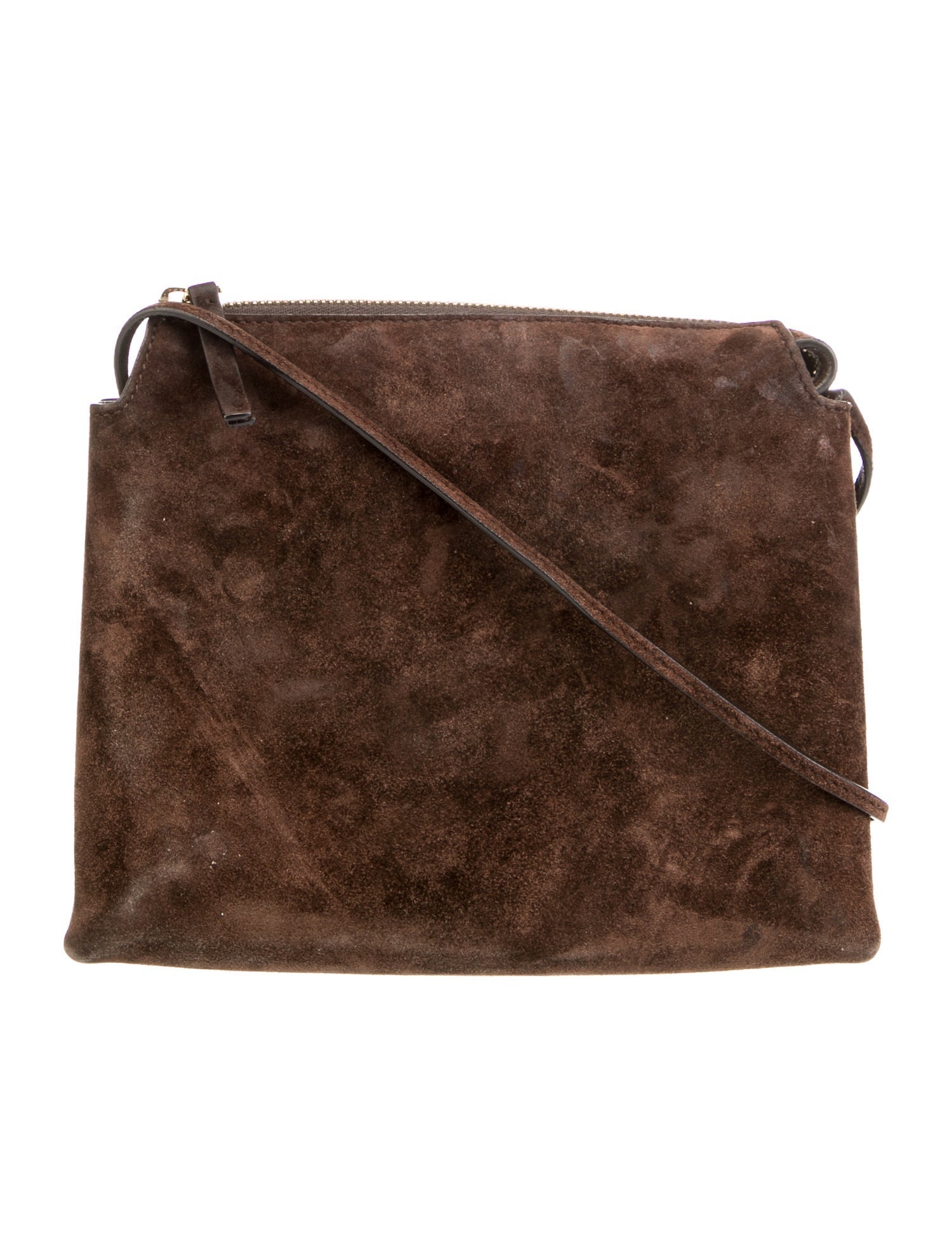 The Row Suede Messenger Bag Mini - Brown Crossbody Bags, Handbags ...