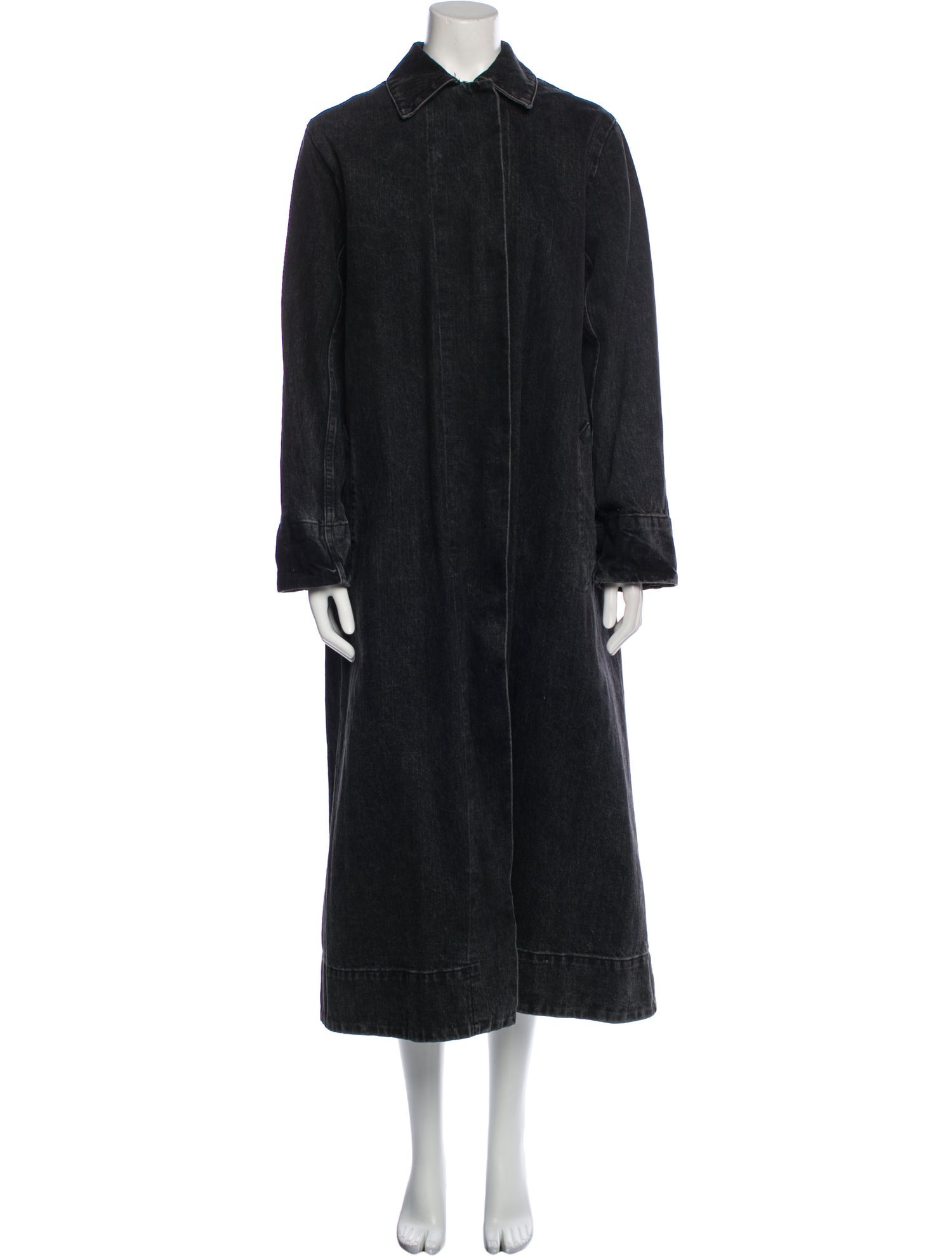 The Row 'Luster' Selvedge Coat - Black Coats, Clothing - THR166279 ...