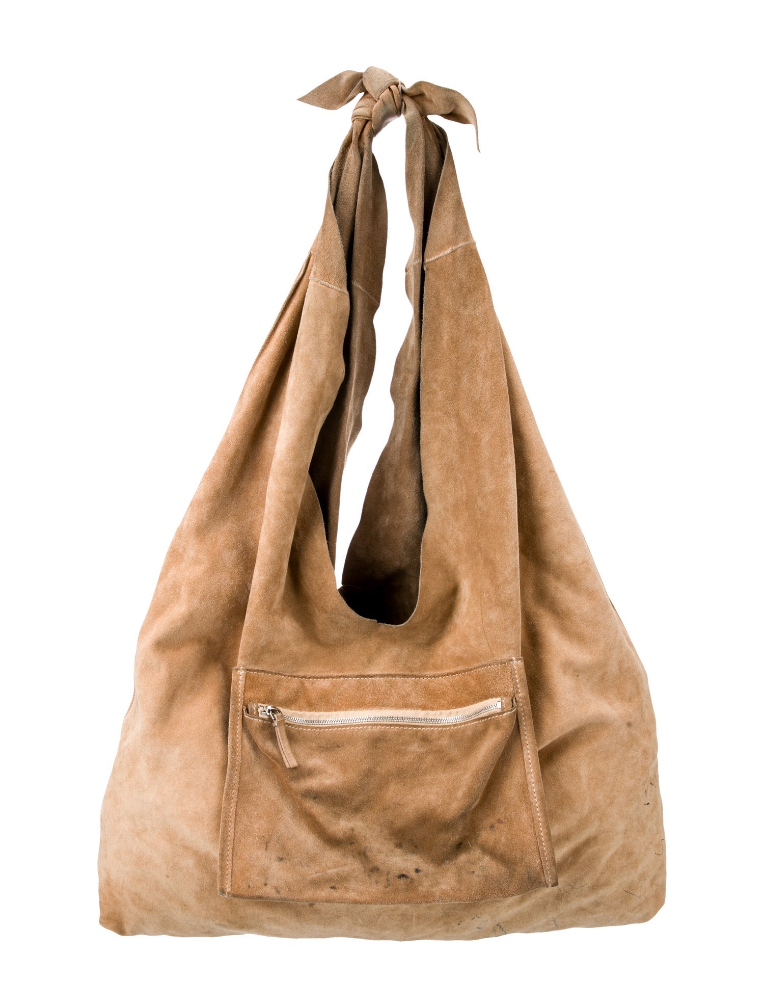 The Row Suede Bindle - Neutrals Hobos, Handbags - THR166626 | The RealReal