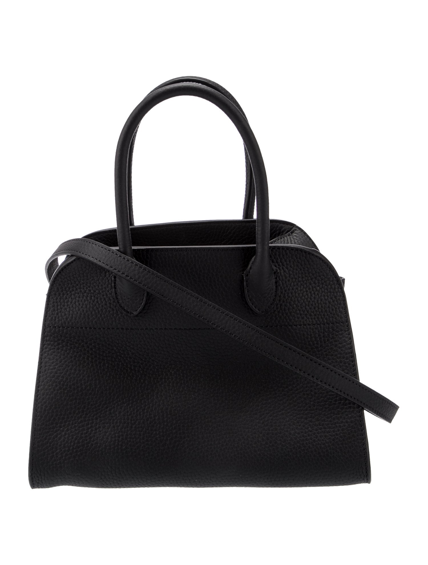 The Row Leather Soft Margaux 10 w/ Tags - Black Handle Bags, Handbags ...