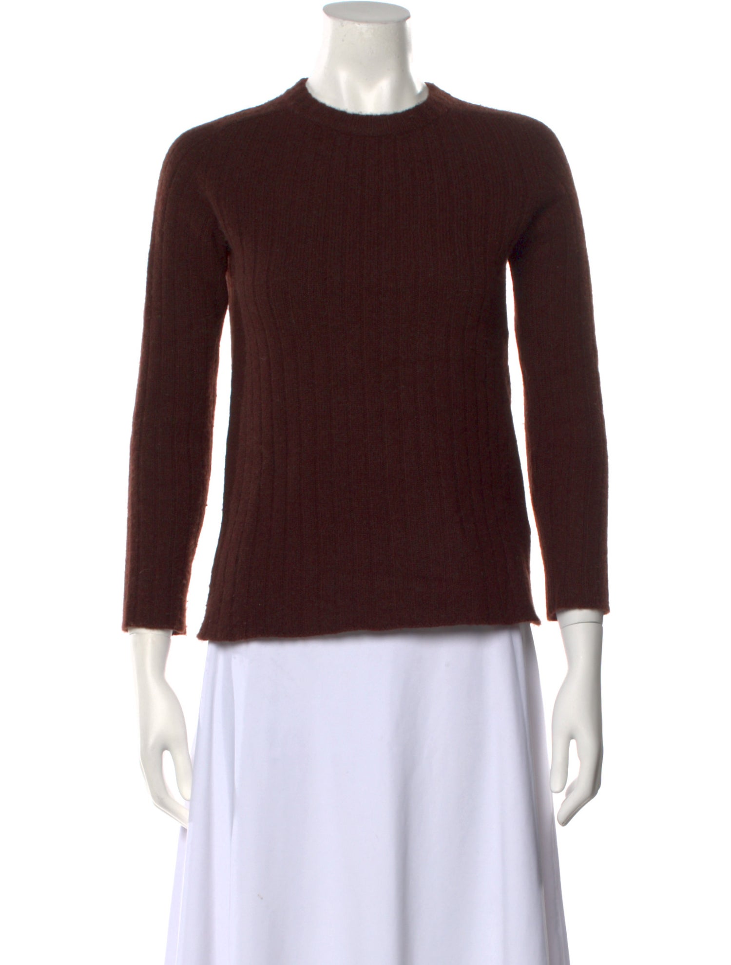 The Row Cashmere Crew Neck Sweater - Brown Knitwear, Clothing ...