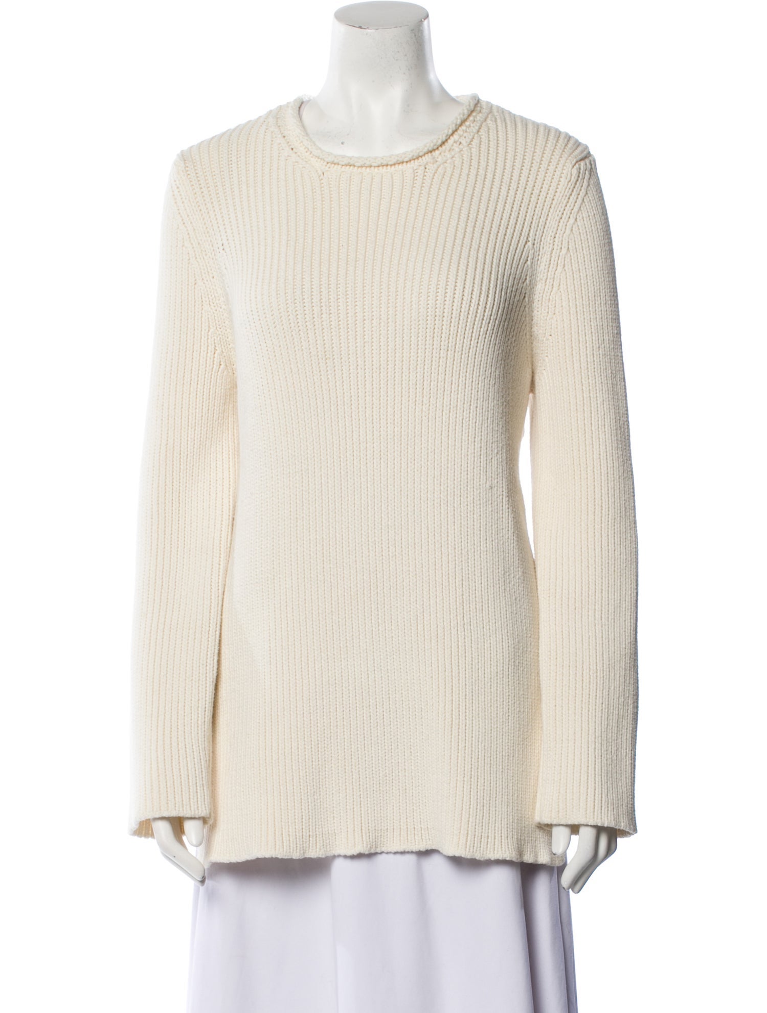 The Row Scoop Neck Sweater - Neutrals Knitwear, Clothing - THR171504 ...