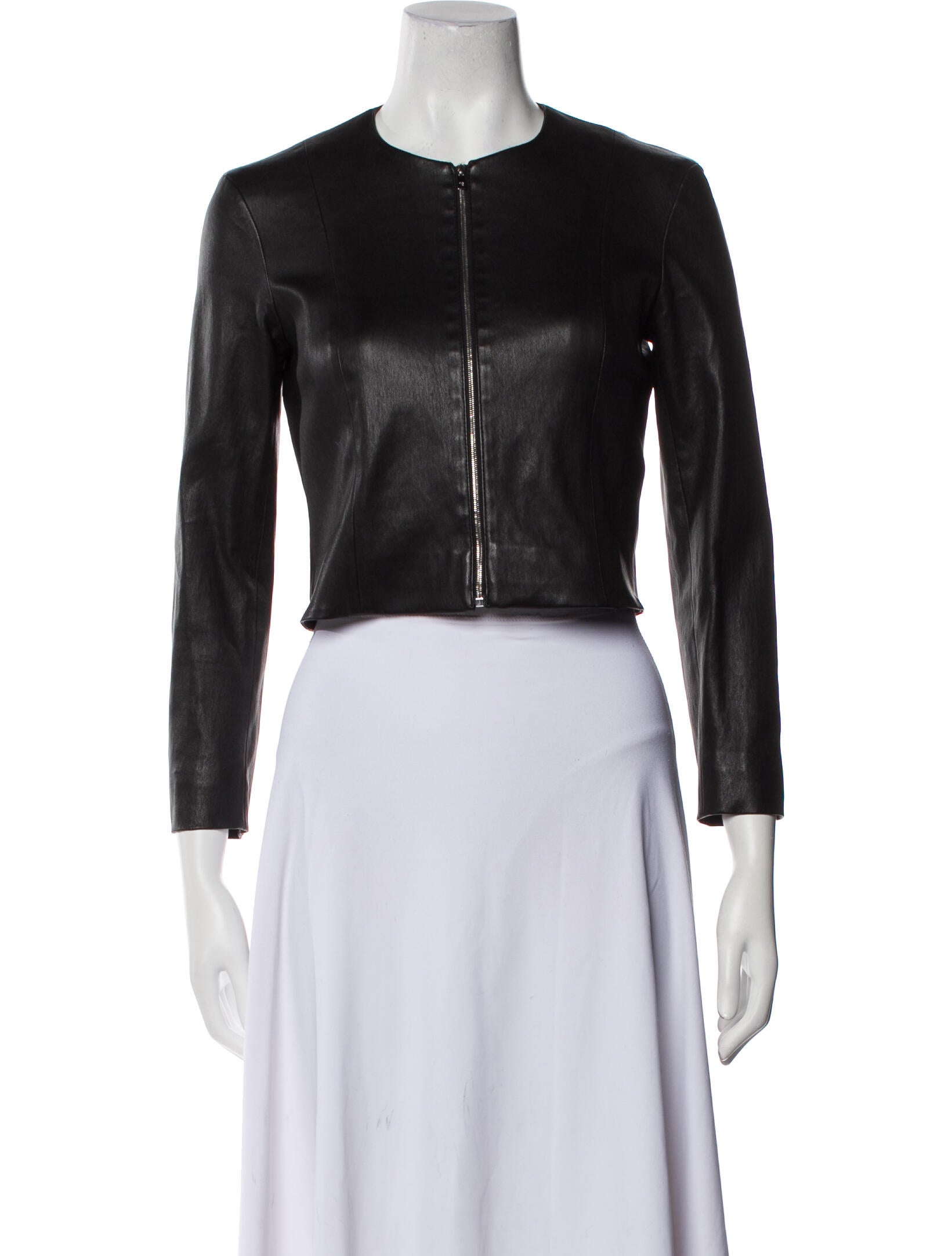 The Row Leather Biker Jacket - Black Jackets, Clothing - THR172310 ...