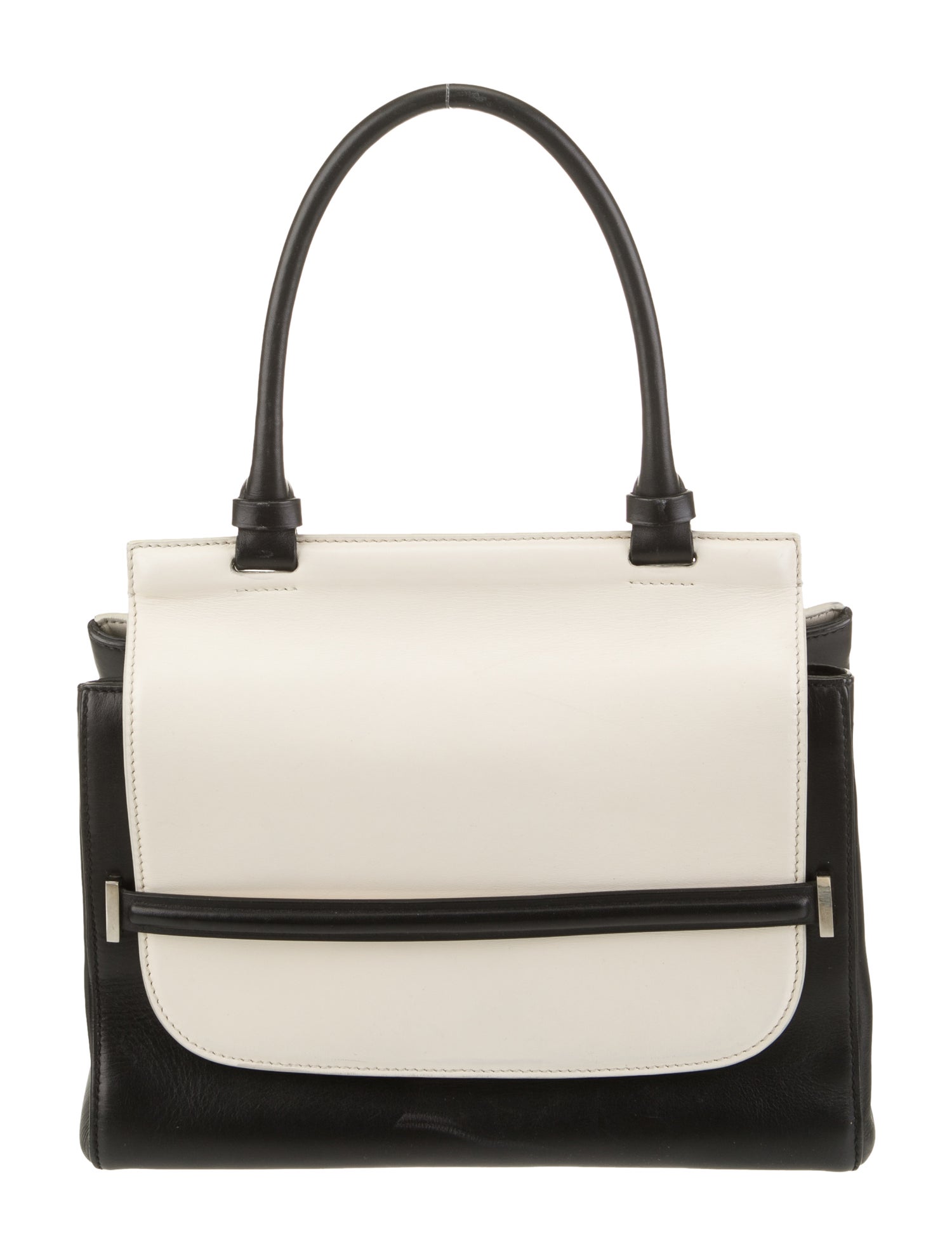 The Row Leather Top Handle Bag - White Handle Bags, Handbags ...