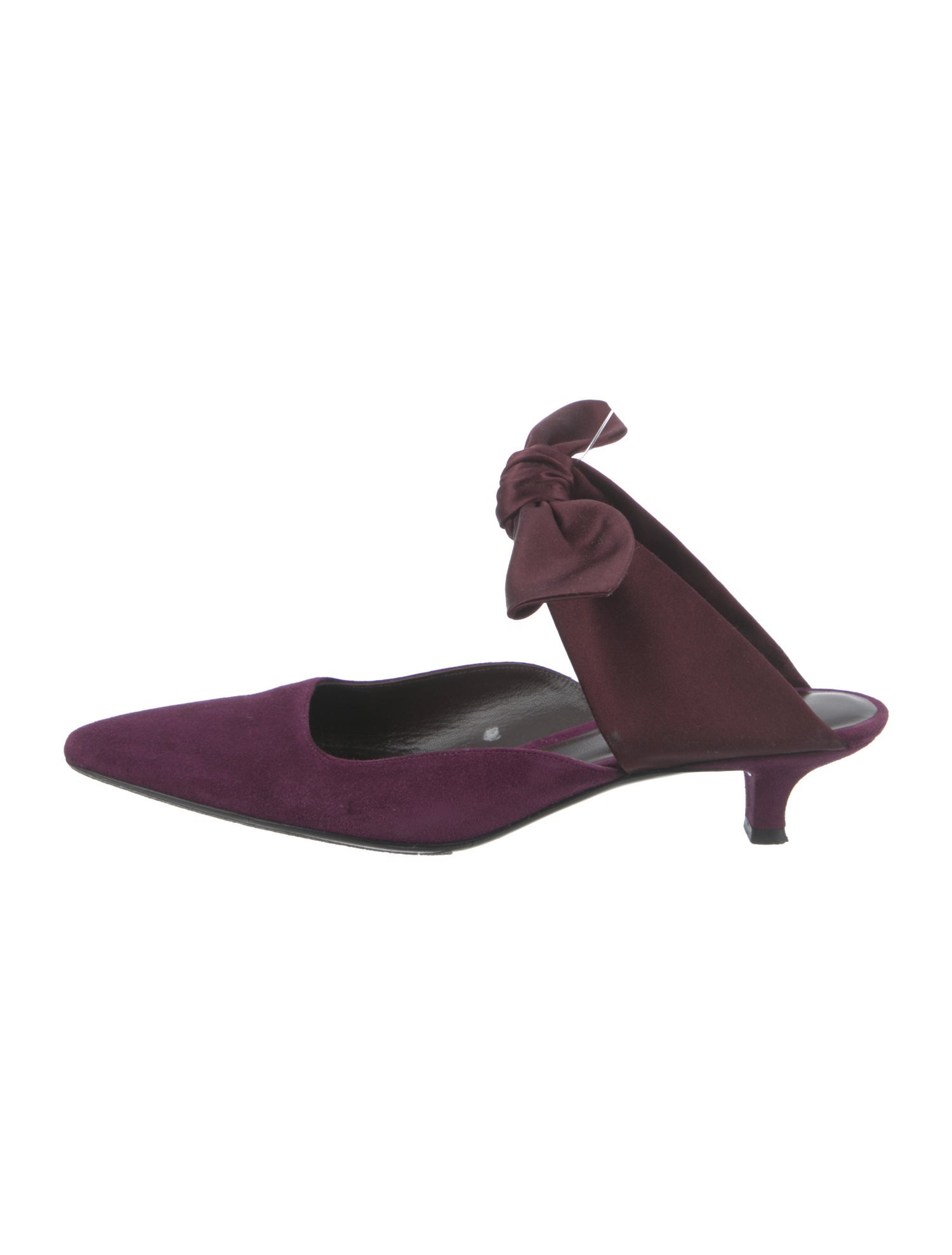 The Row Coco Suede Mules - Purple Pumps, Shoes - THR175361 | The RealReal