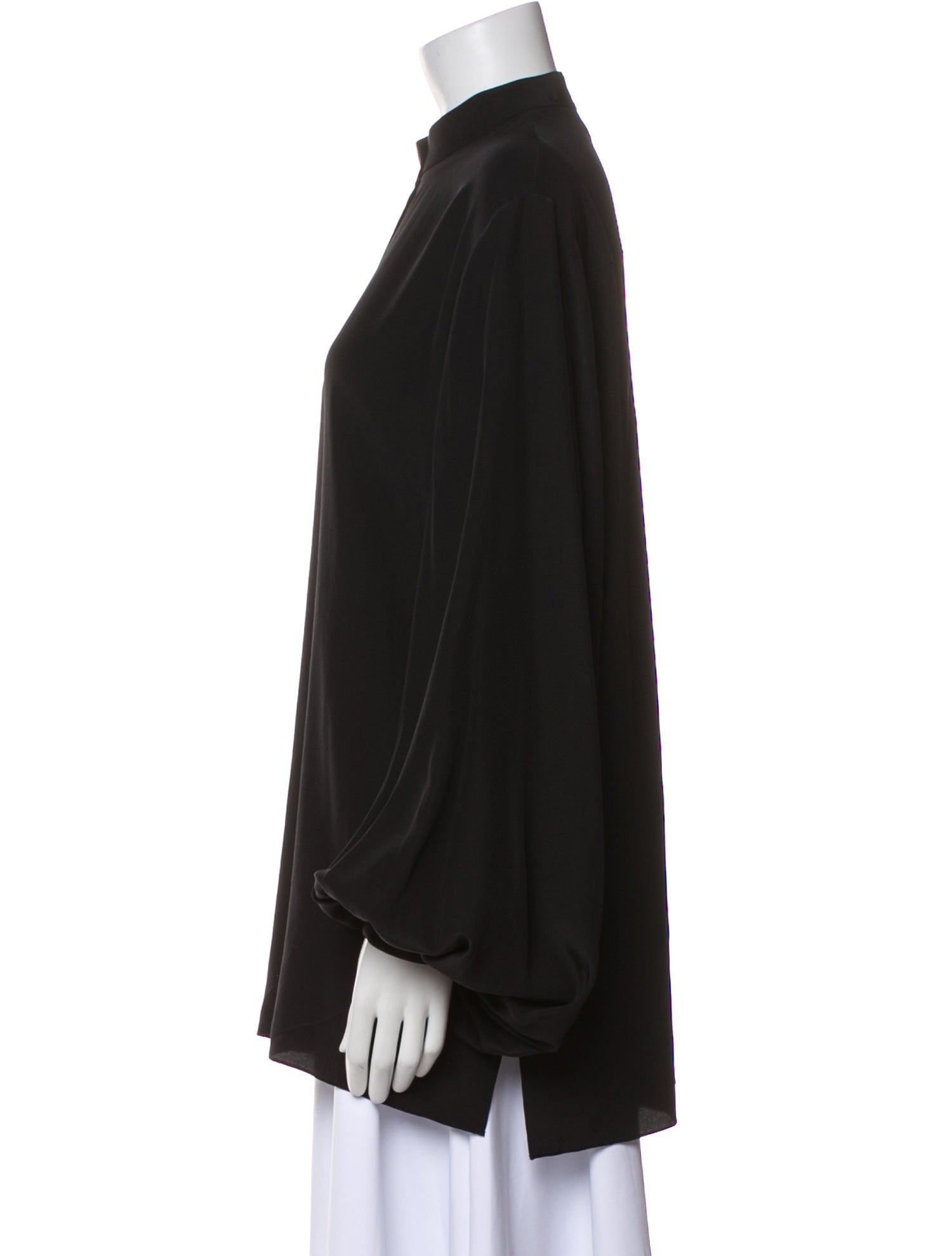 The Row Vara Silk Blouse - Black Tops, Clothing - THR191857 | The RealReal