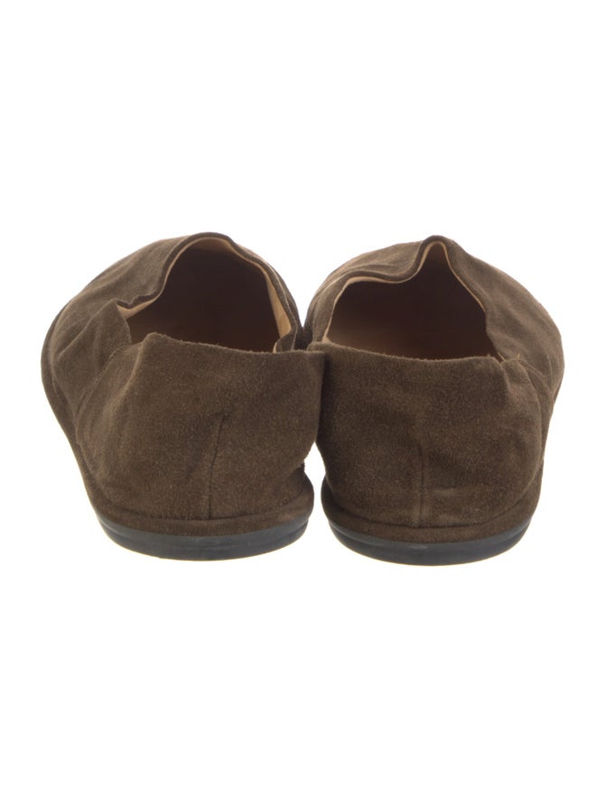 The Row Canal Suede Loafers - Brown Loafers, Shoes - THR192480 | The ...