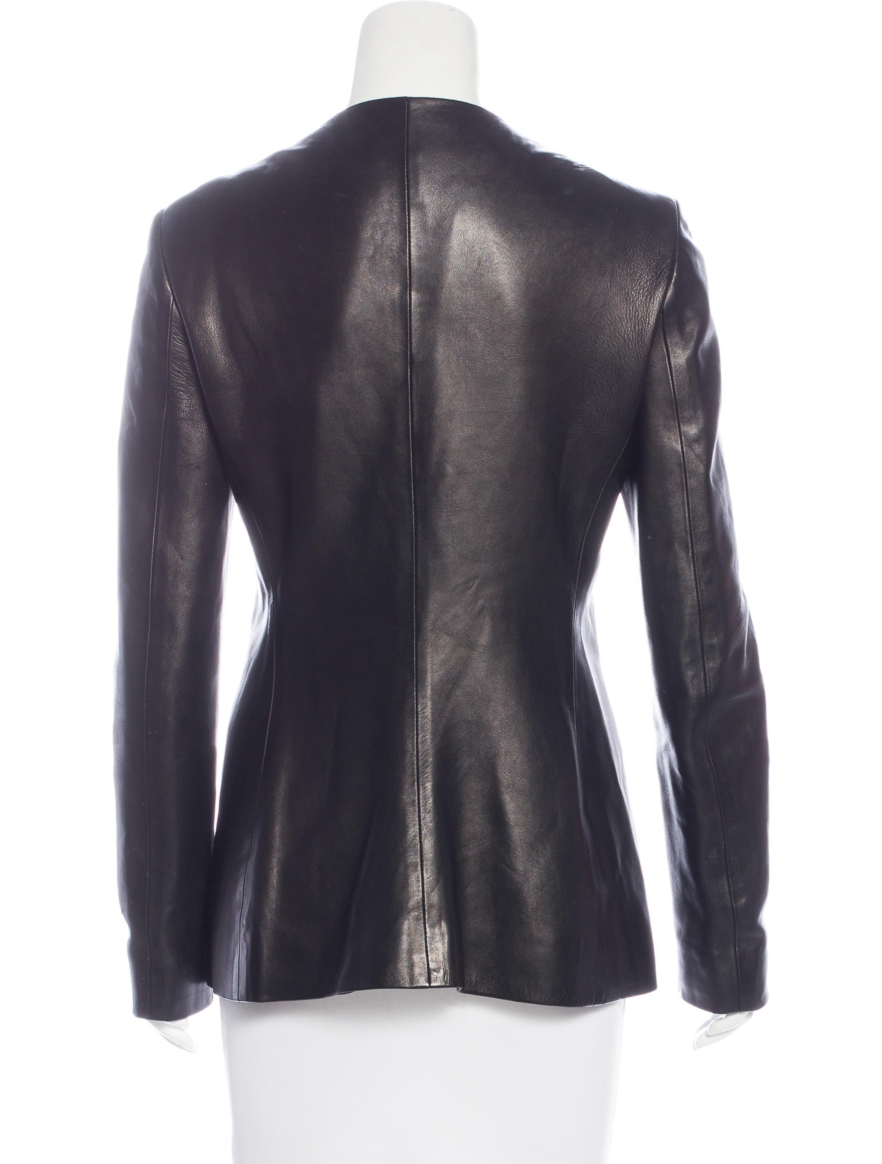 The Row Leather Long Sleeve Jacket - Clothing - THR32483 | The RealReal