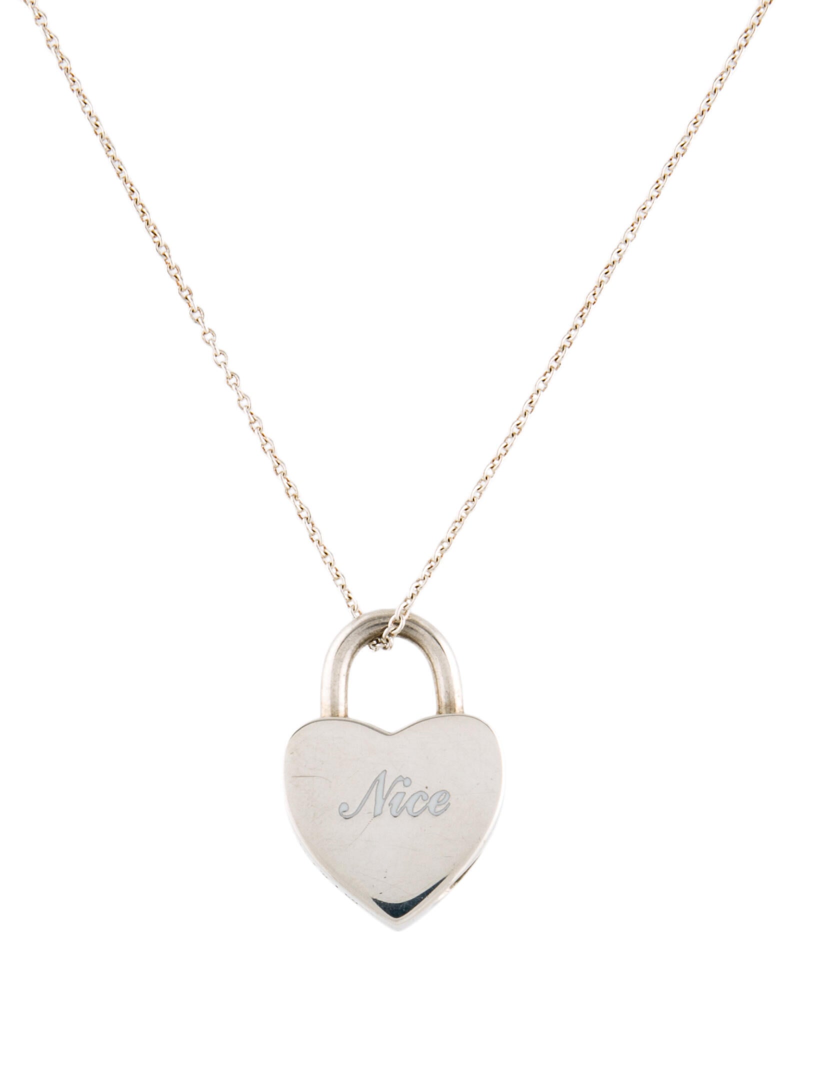 Tiffany & Co. Naughty & Nice Heart Pendant Necklace - Sterling Silver ...