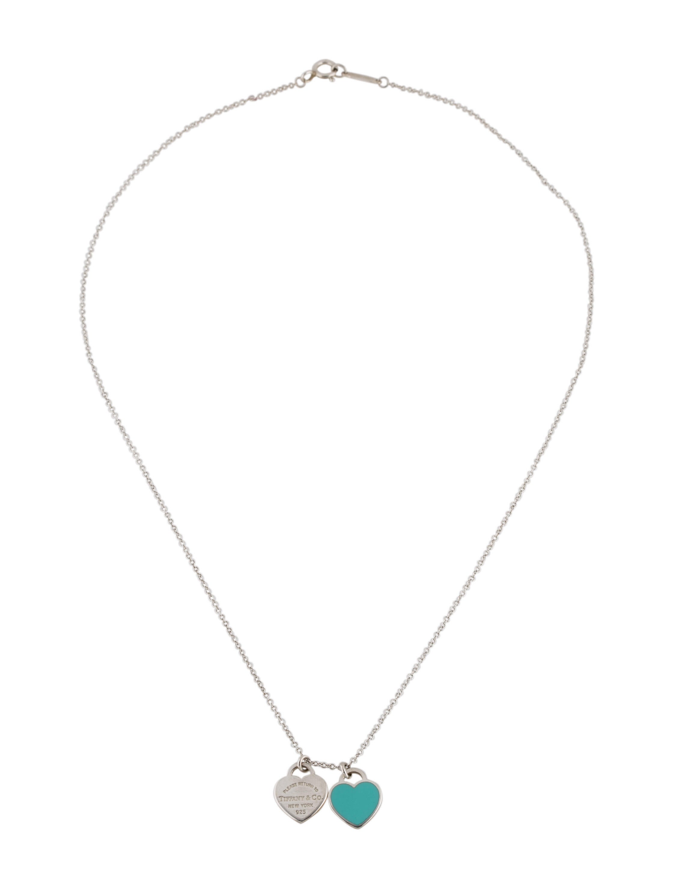 Tiffany & Co. Tiffany Blue® Double Heart Tag Pendant Necklace ...