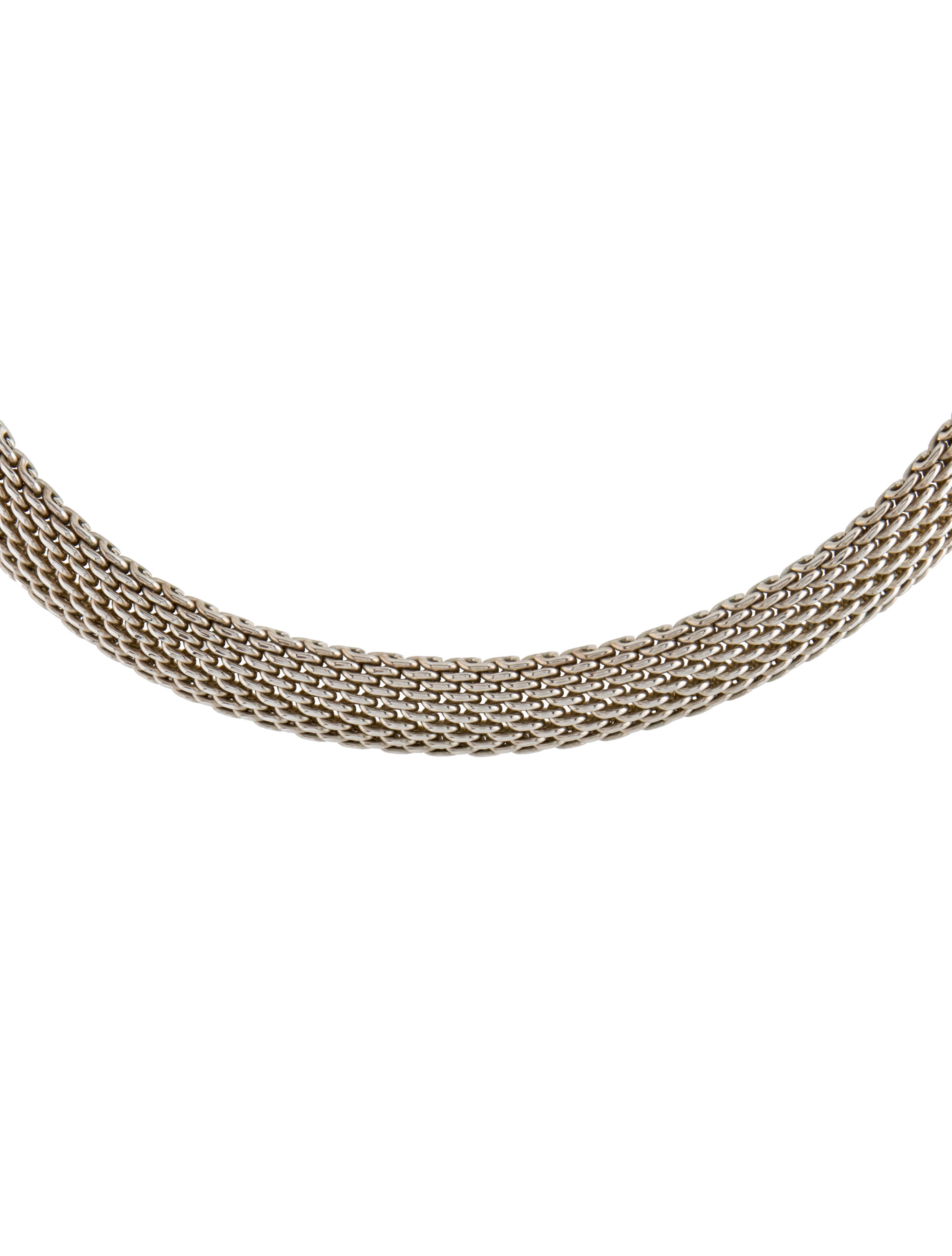 Tiffany & Co. Mesh Somerset Chain Necklace - Collar, Necklaces ...