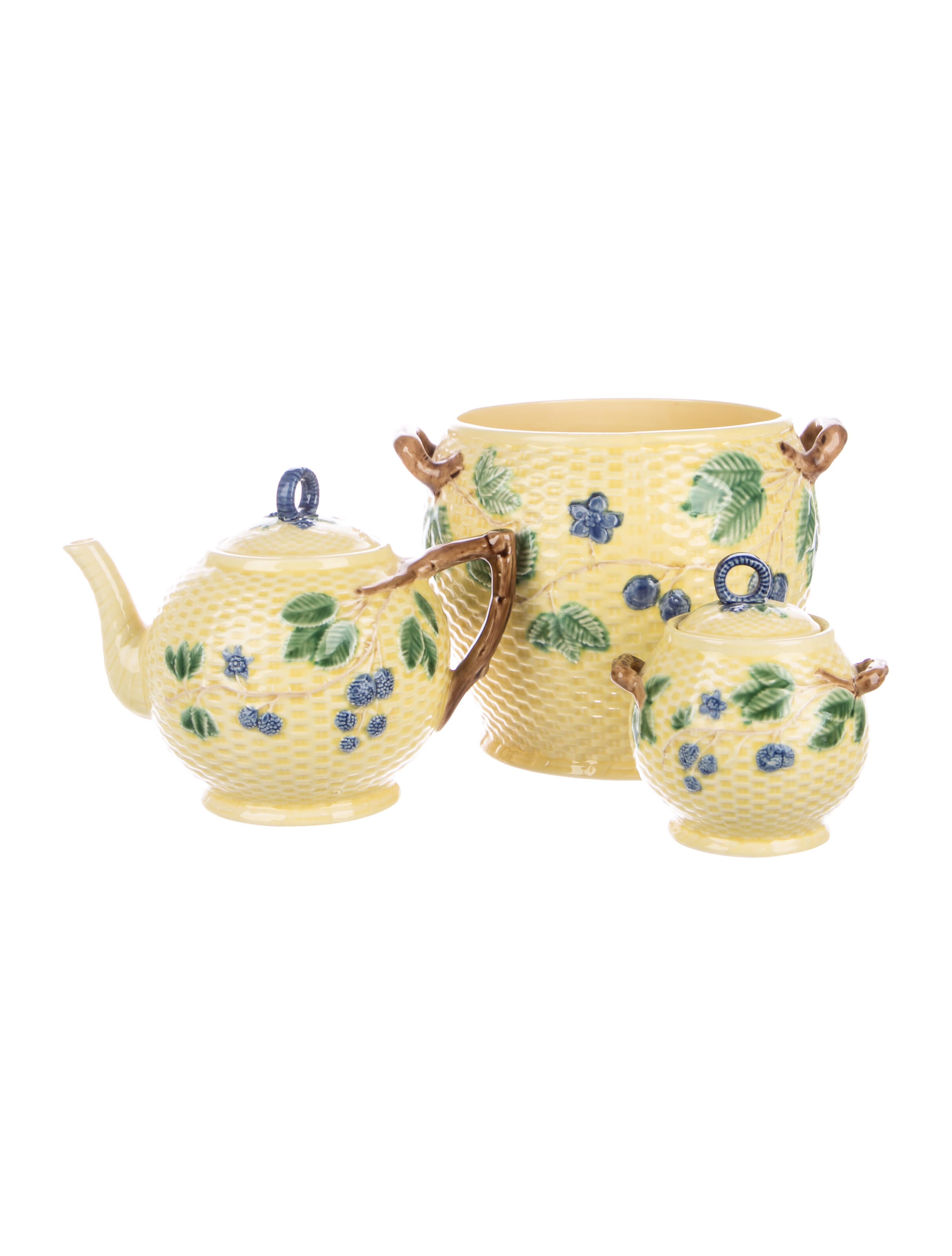 Tiffany & Co. 6-Piece Blackberries Majolica Tea Service Set - Yellow ...
