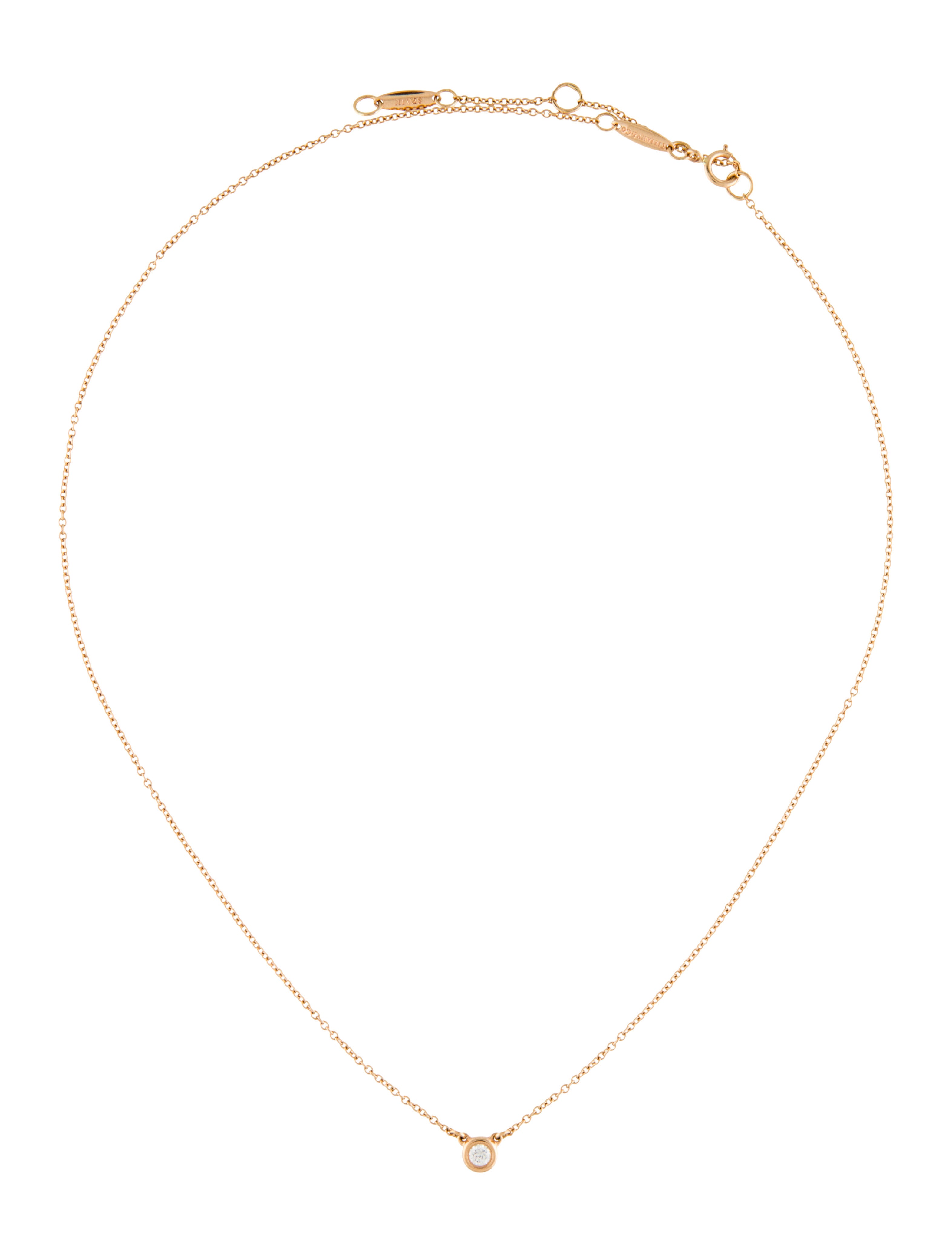 Tiffany & Co. 18K Diamonds by the Yard® Single Diamond Pendant ...