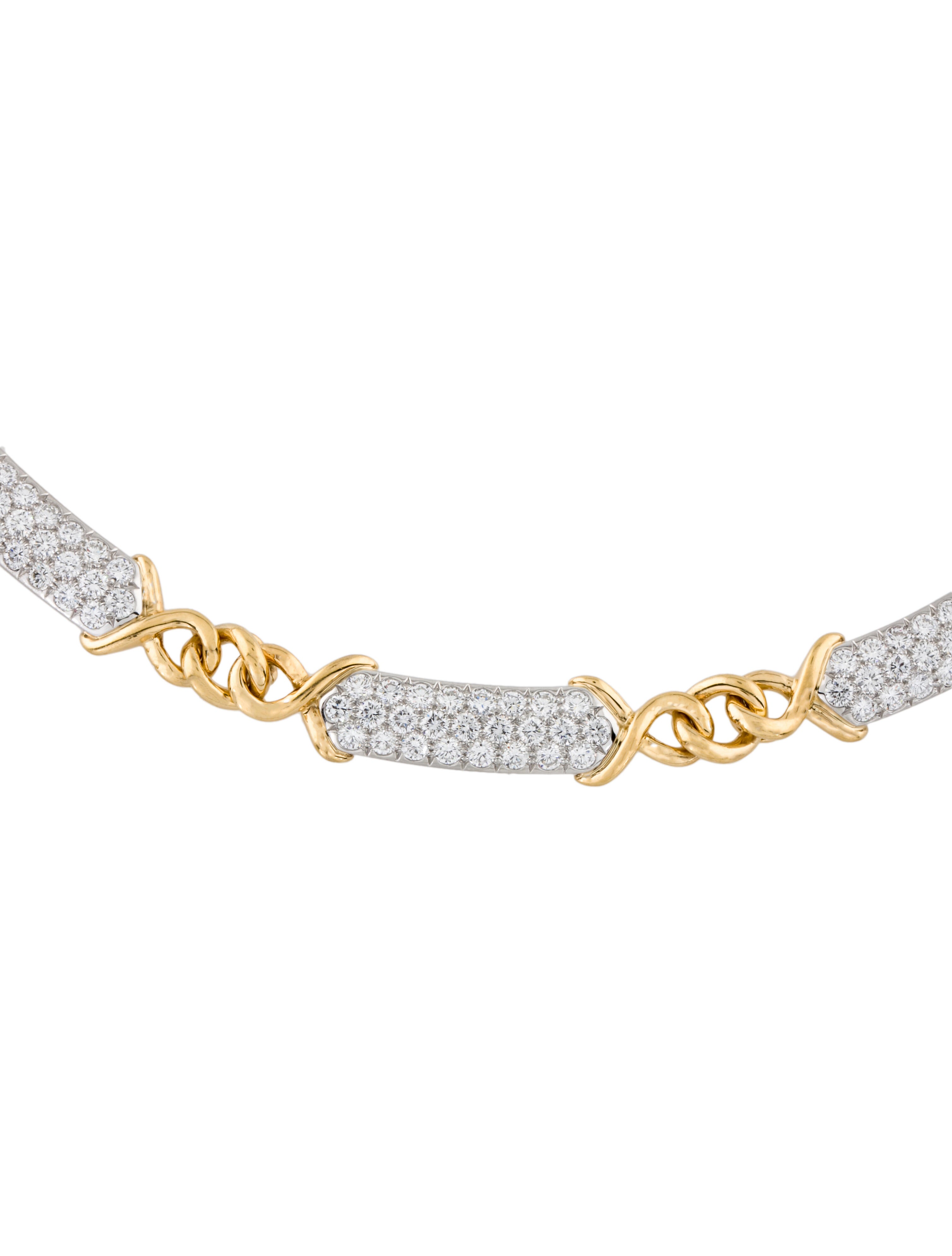 Tiffany & Co. Platinum 18K Diamond Two-Tone Collar Necklace - Collar ...