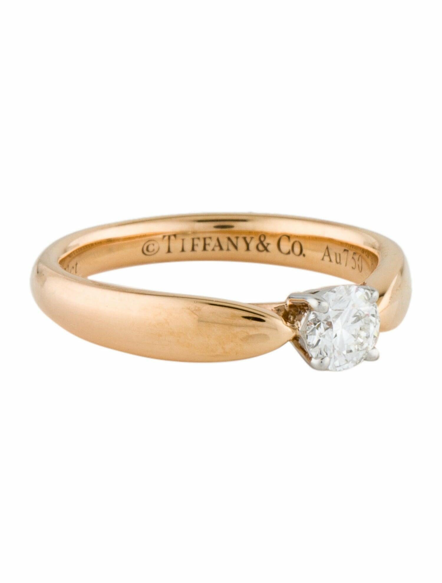 Tiffany & Co. Diamond Engagement Ring - 18K Rose Gold Engagement Ring ...