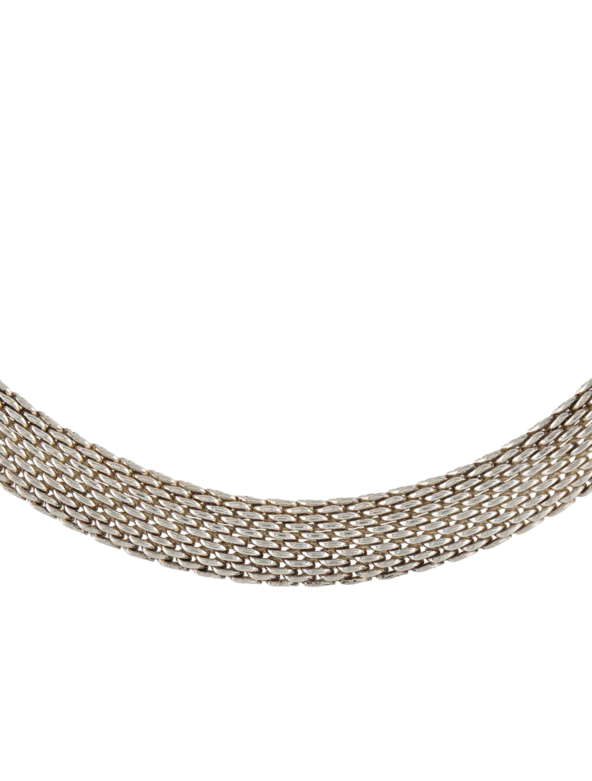 Tiffany & Co. Somerset Mesh Necklace - Chain, Necklaces - TIF216192 ...