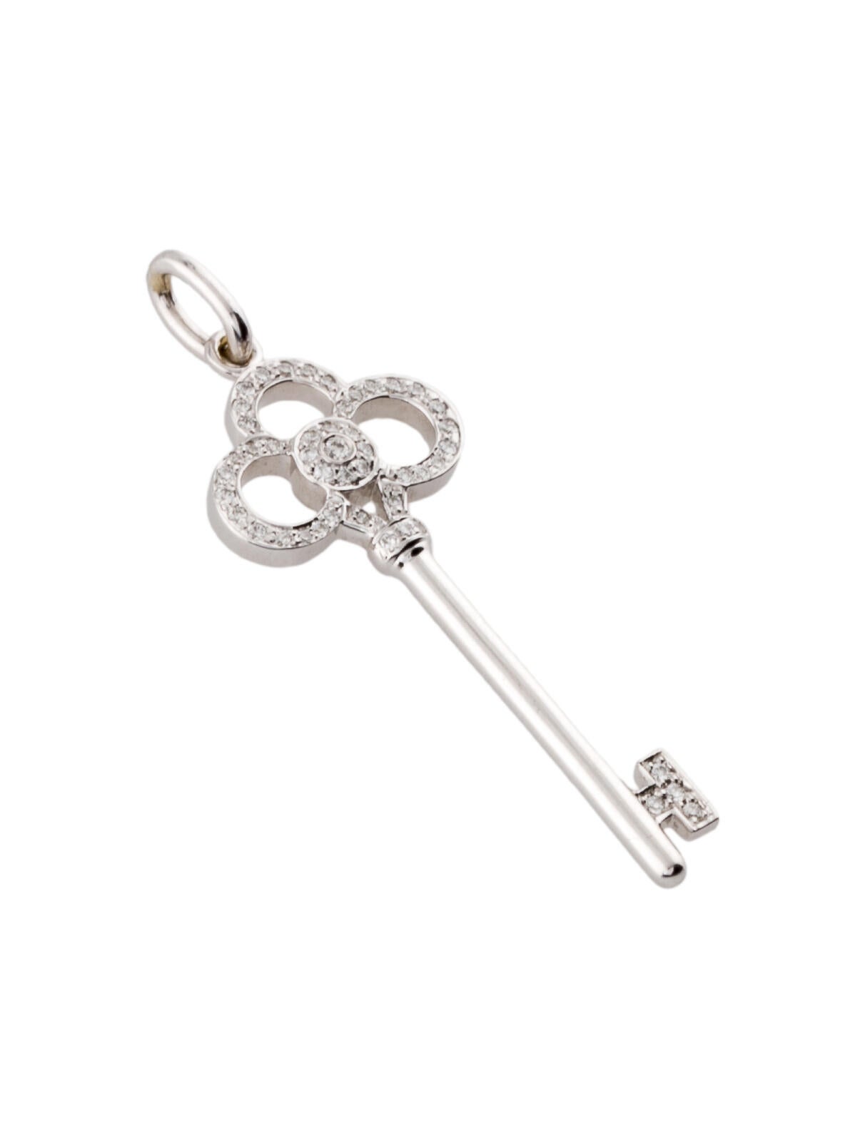 Tiffany & Co. 18K Diamond Crown Key Pendant - Pendant Necklace ...