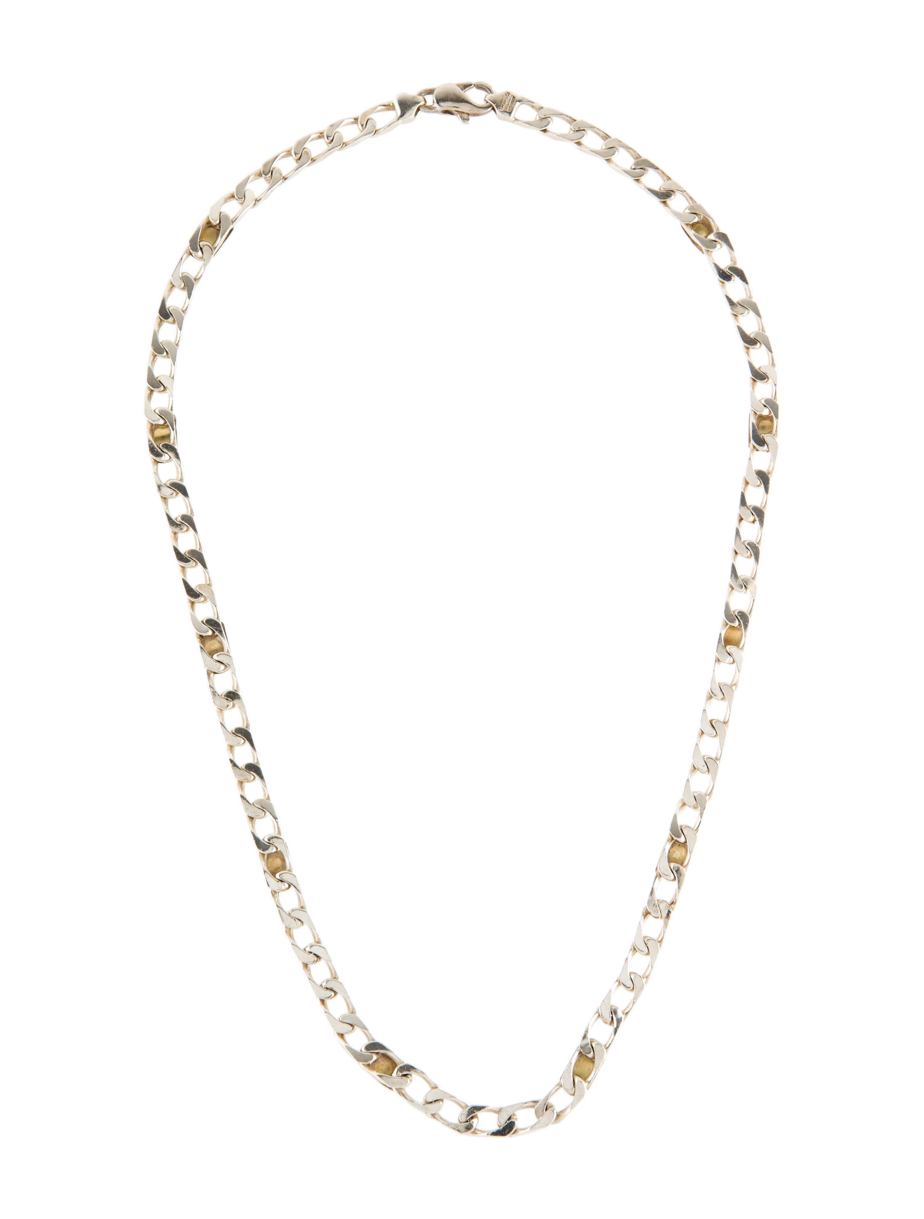 Tiffany & Co. Two-Tone Curb Chain Necklace - 18K Yellow Gold Chain ...