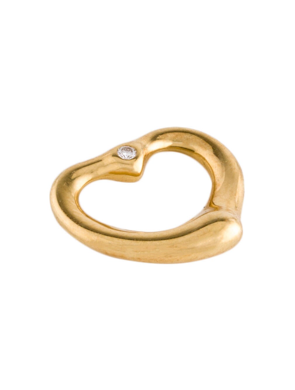 Tiffany & Co. 18K Diamond Open Heart Pendant - Pendant Necklace ...