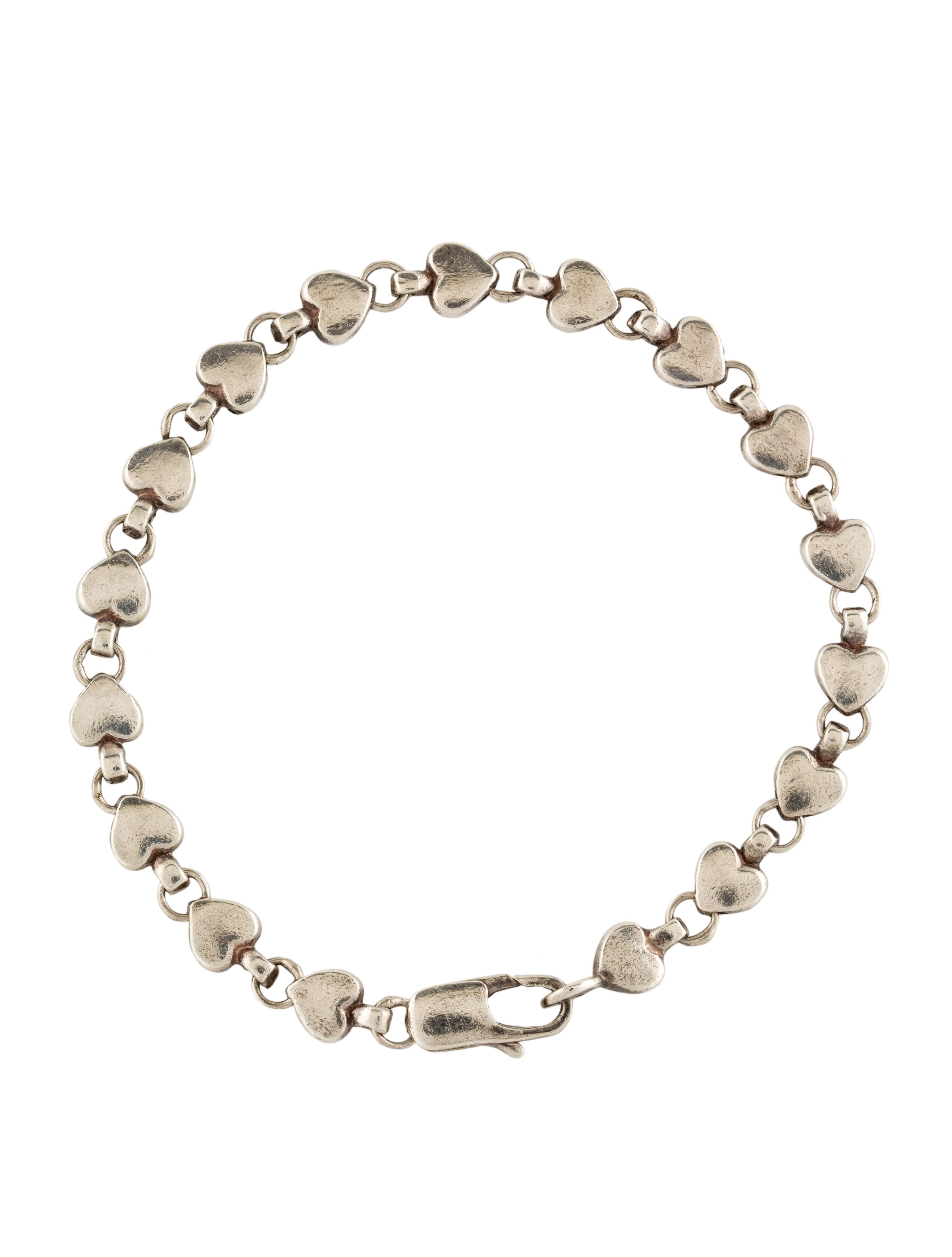 Tiffany & Co. Vintage Heart Link Bracelet - Sterling Silver Link ...