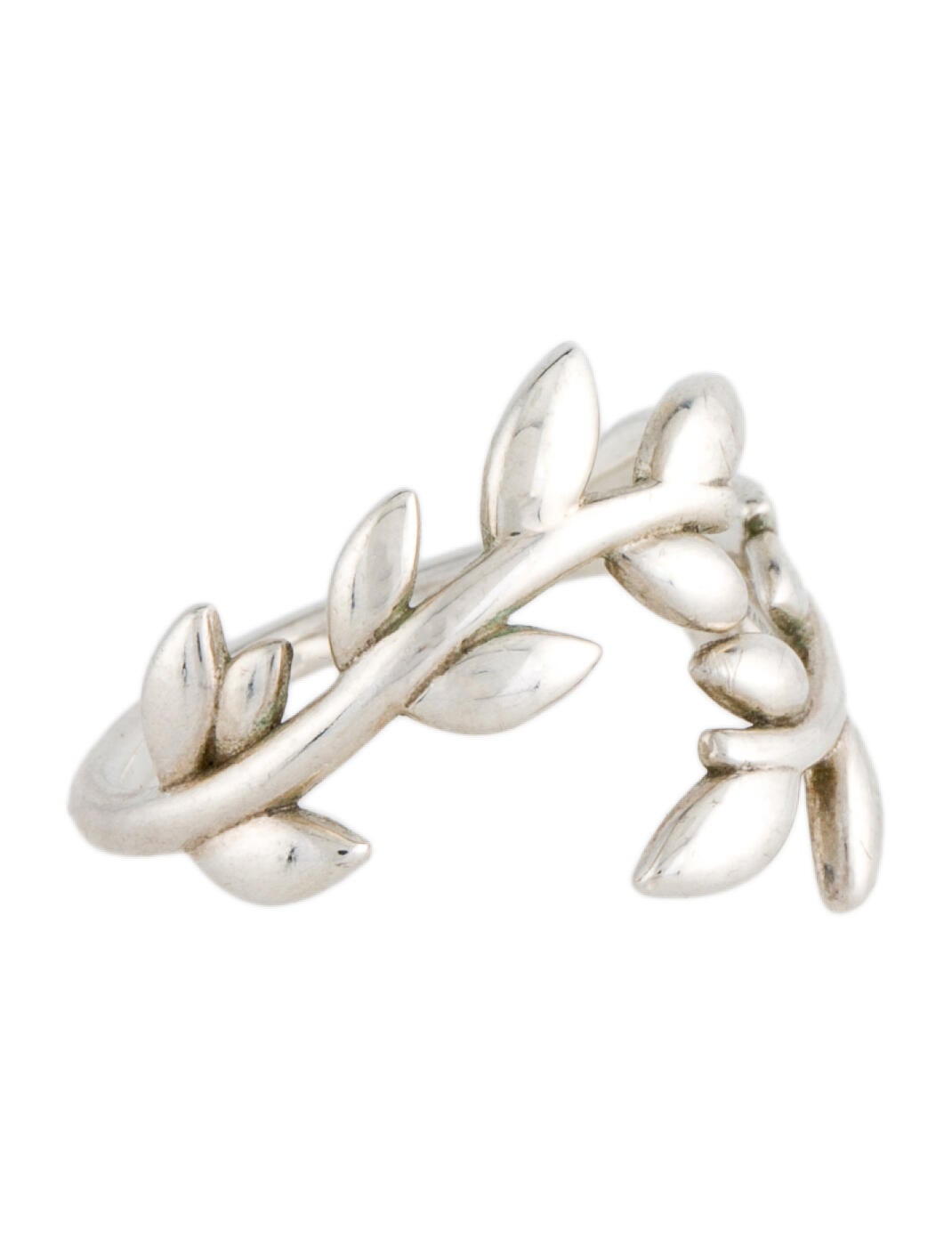 Tiffany & Co. Olive Leaf Bypass Ring - Sterling Silver Band, Rings - TIF218301 | The RealReal