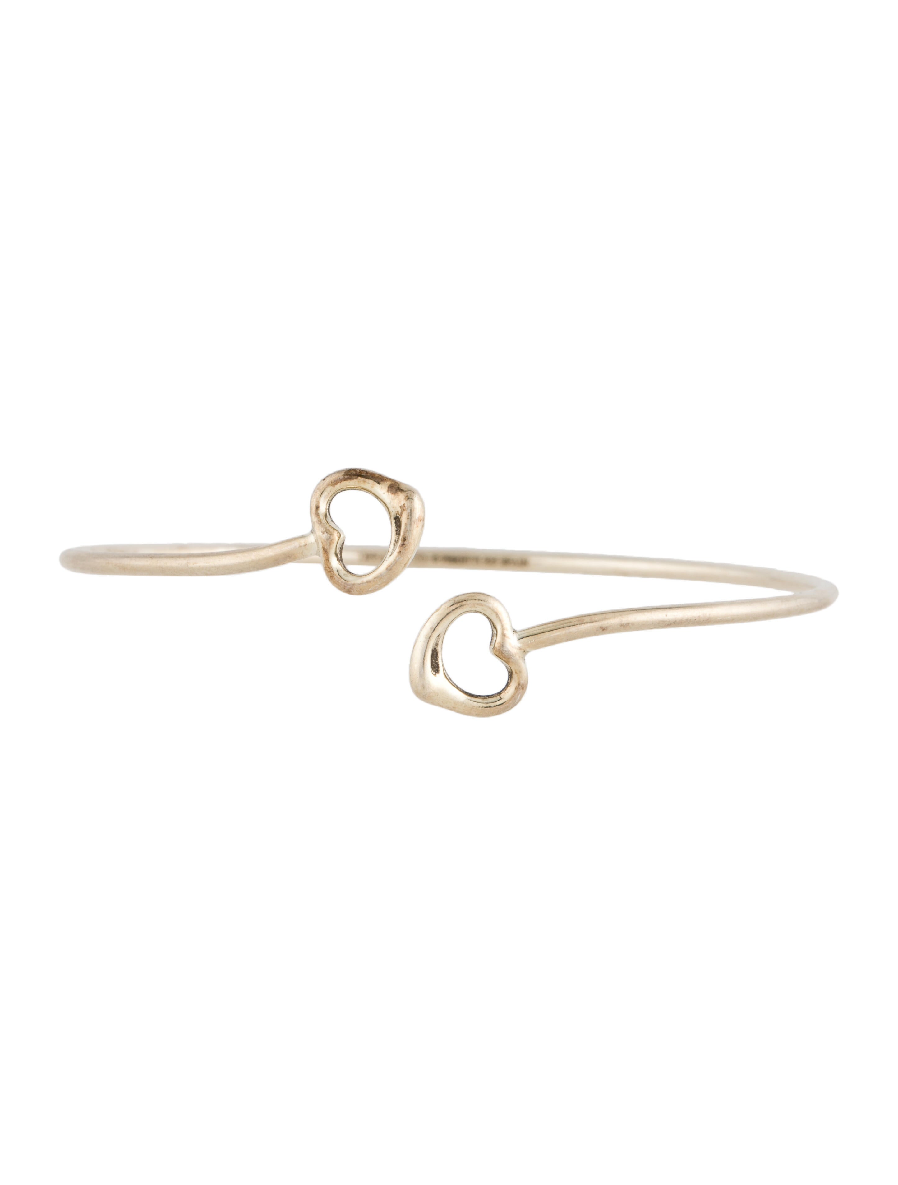 Tiffany & Co. Open Hearts Bangle Bracelet - Sterling Silver Bangle ...