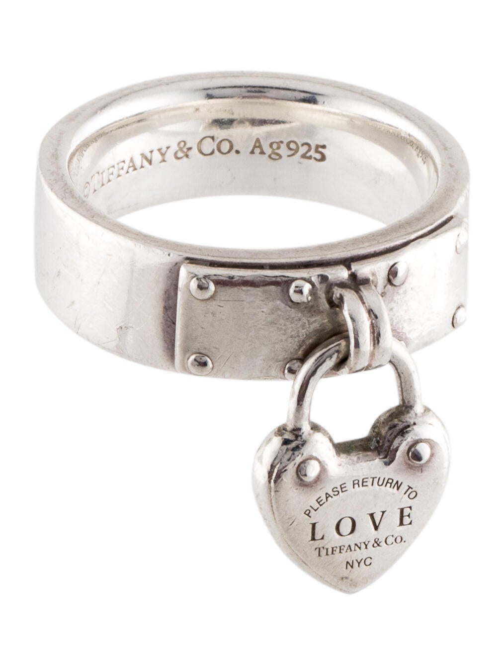 Tiffany & Co. Love Lock Ring - Sterling Silver Band, Rings - TIF219047 ...