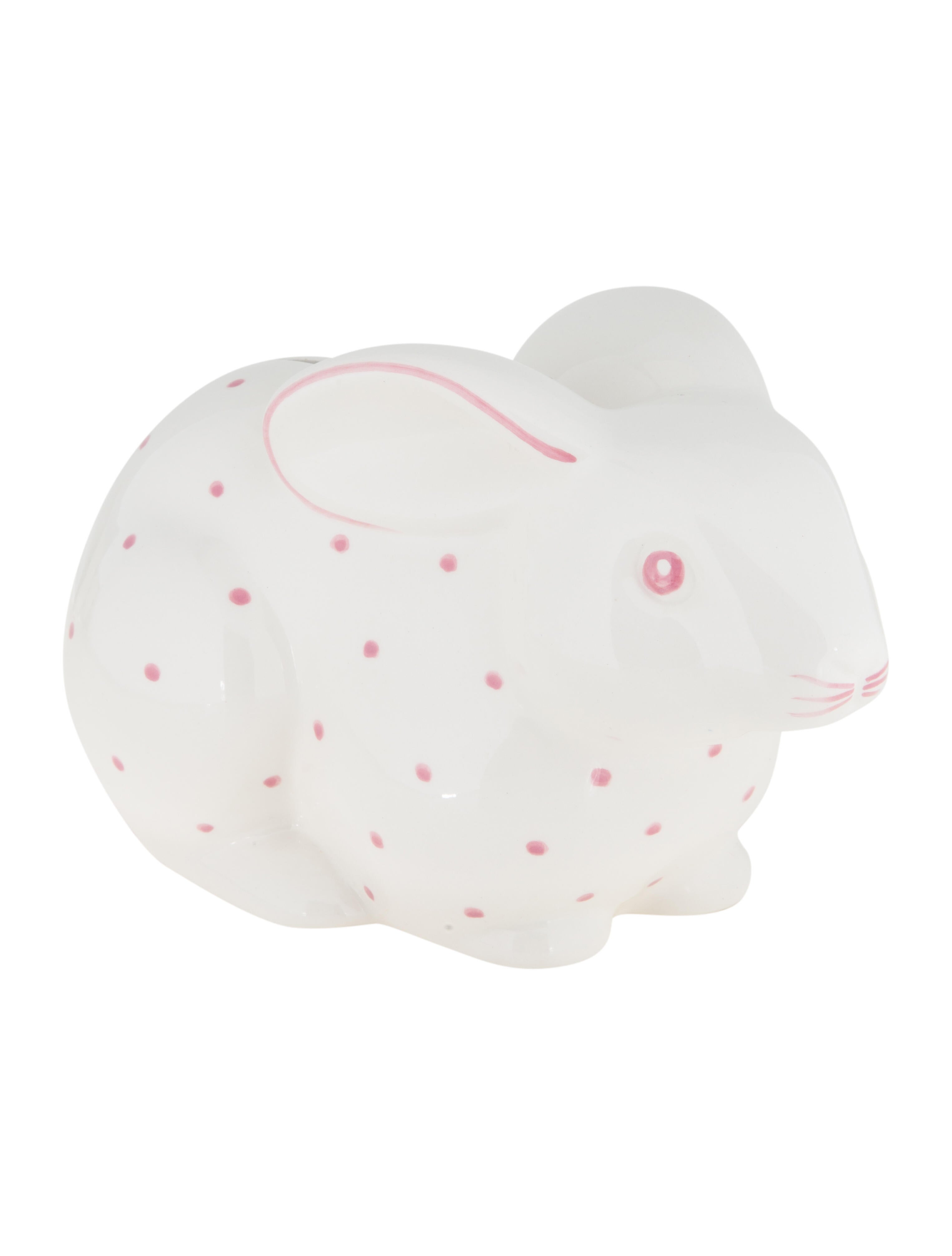 Tiffany & Co. Ceramic Bunny Coin Bank - Pink Kids Decor & Accessories ...