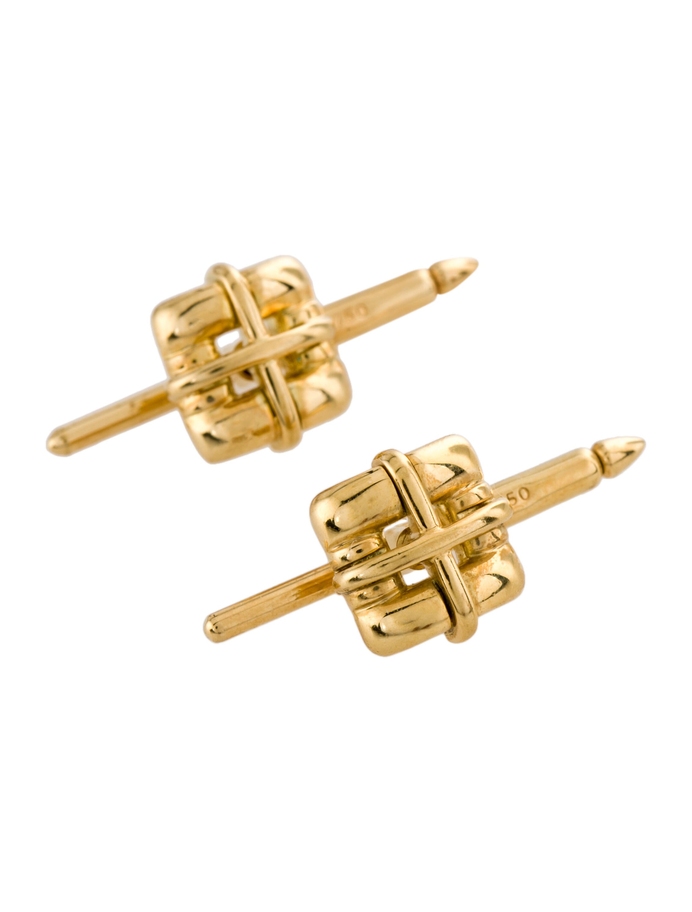 Tiffany & Co. 18K Square Shirt Studs - 18K Yellow Gold - TIF219772 ...