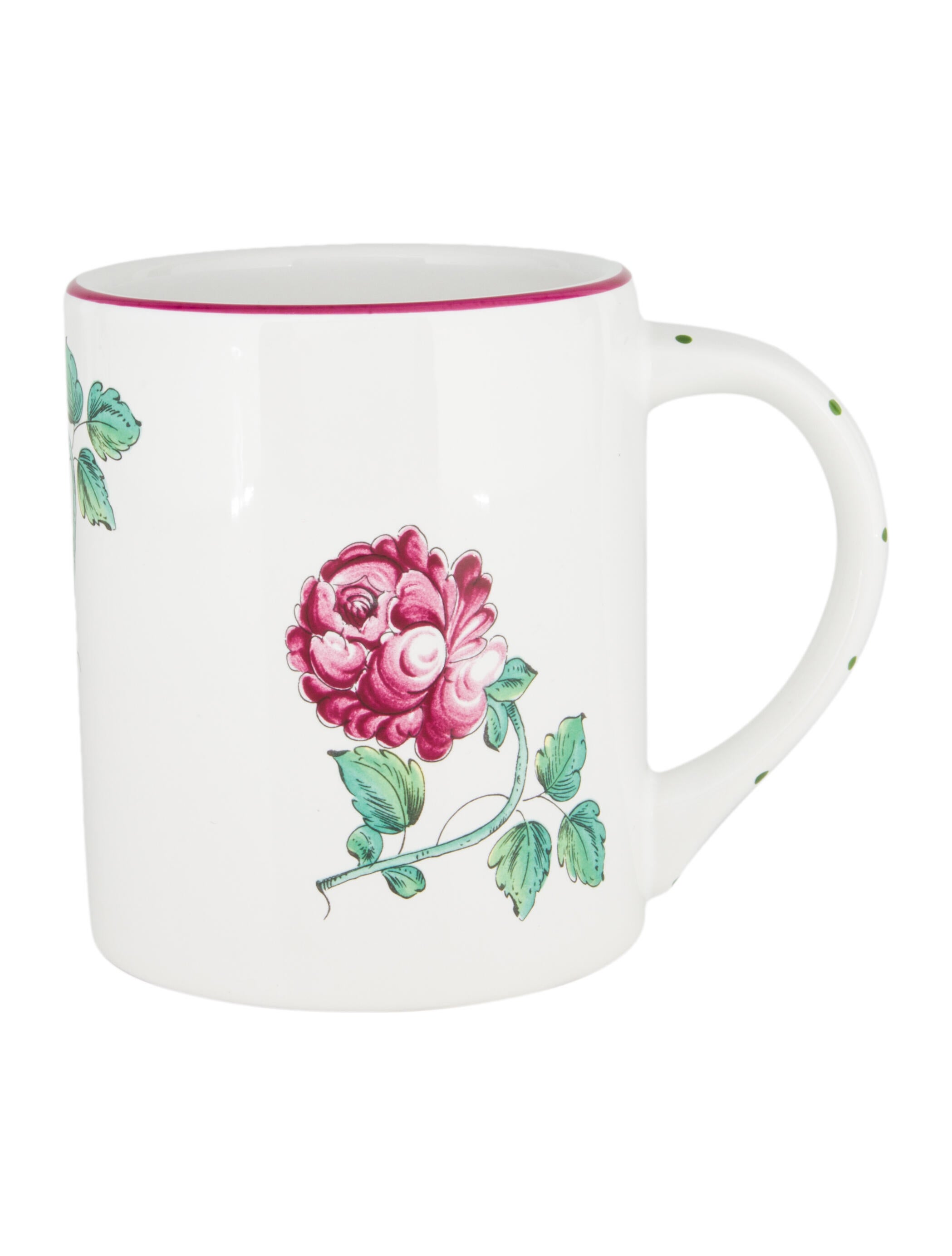 Tiffany & Co. Set of 5 Strasbourg Flowers Mugs - Pink Serveware ...