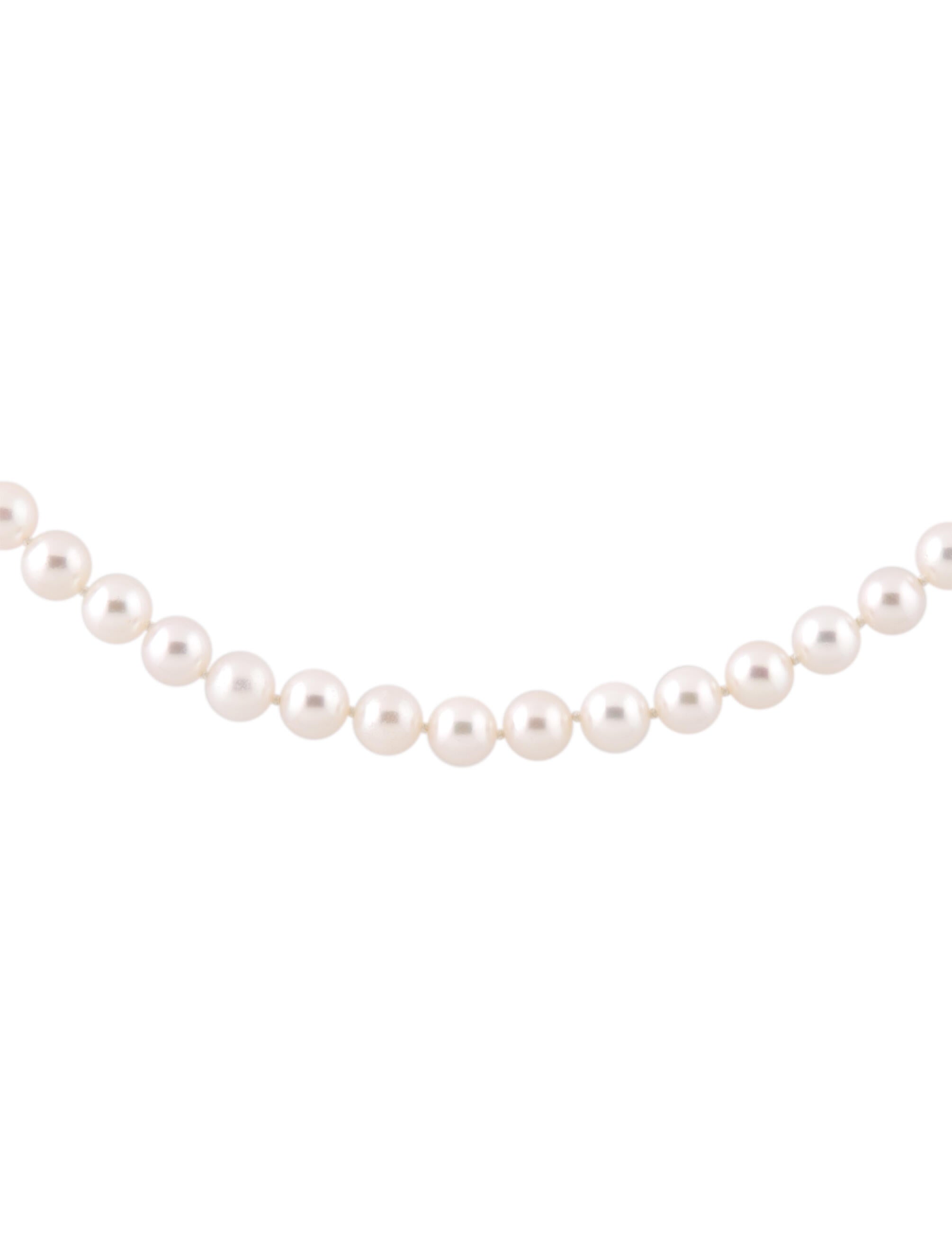 Tiffany & Co. 18K Signature Pearl Strand Necklace - 18K Yellow Gold ...