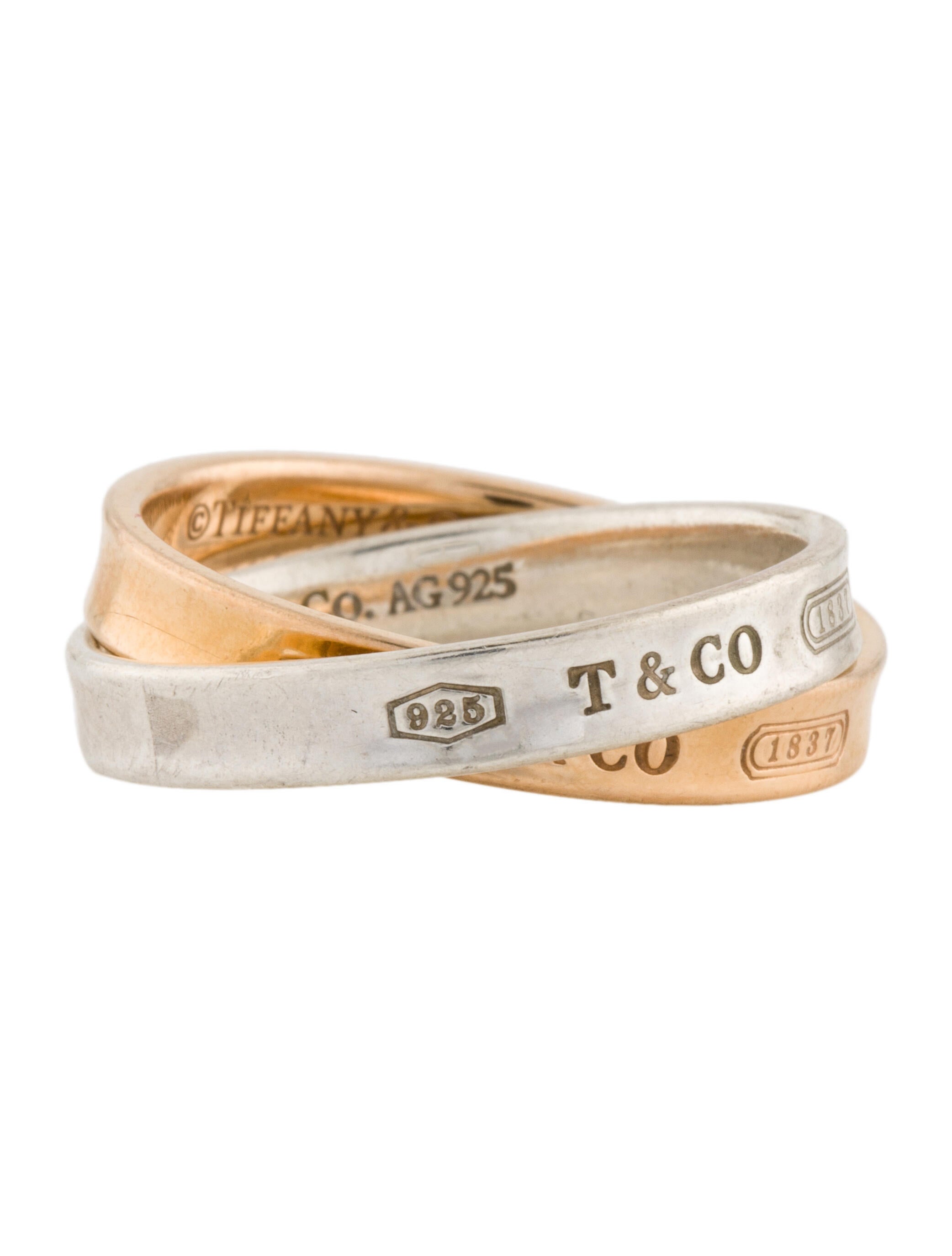 Tiffany & Co. Two-Tone 1837 Interlocking Circles Ring - 18K Rose Gold ...