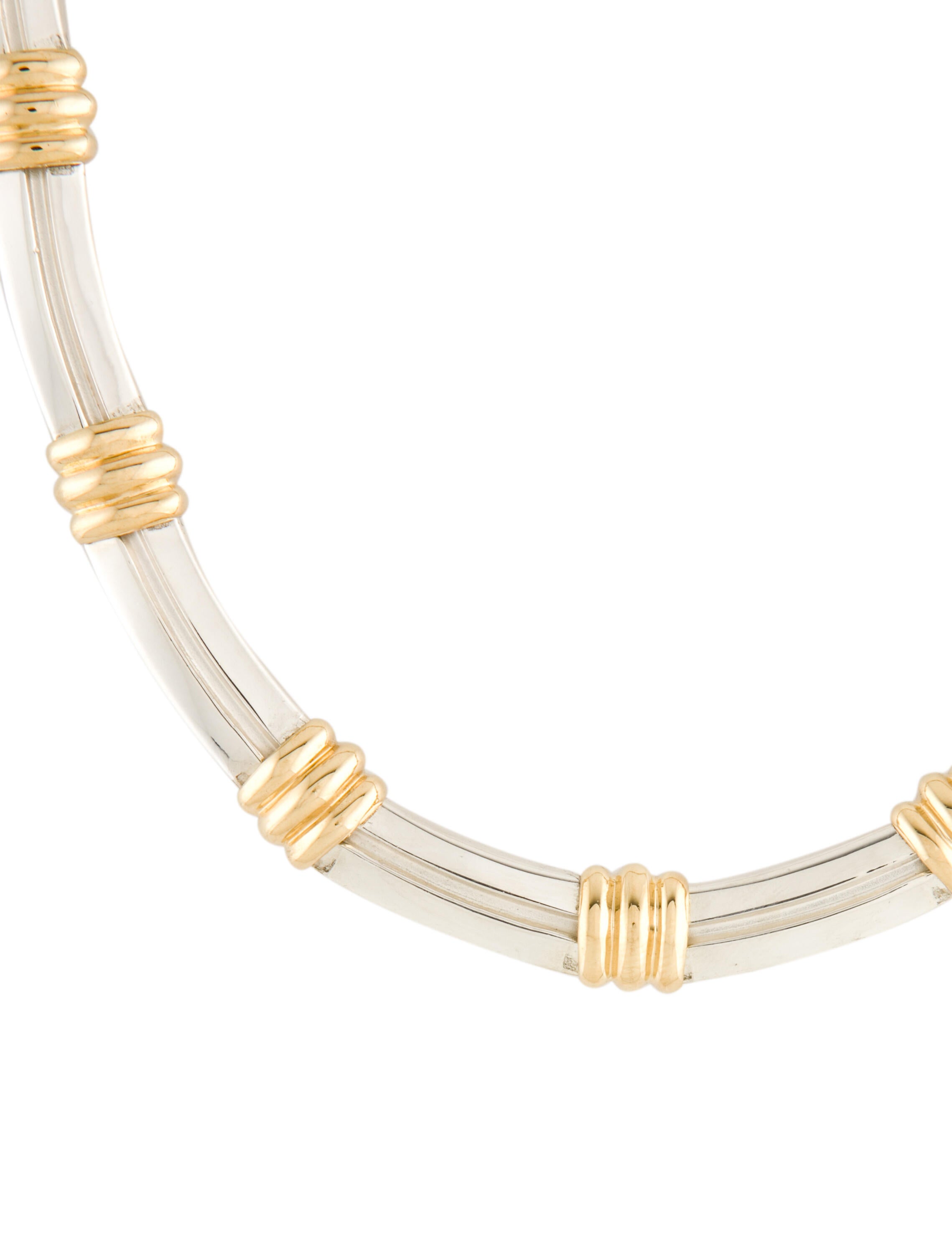 Tiffany & Co. Vintage Two-Tone Atlas Groove Collar Necklace - Collar ...