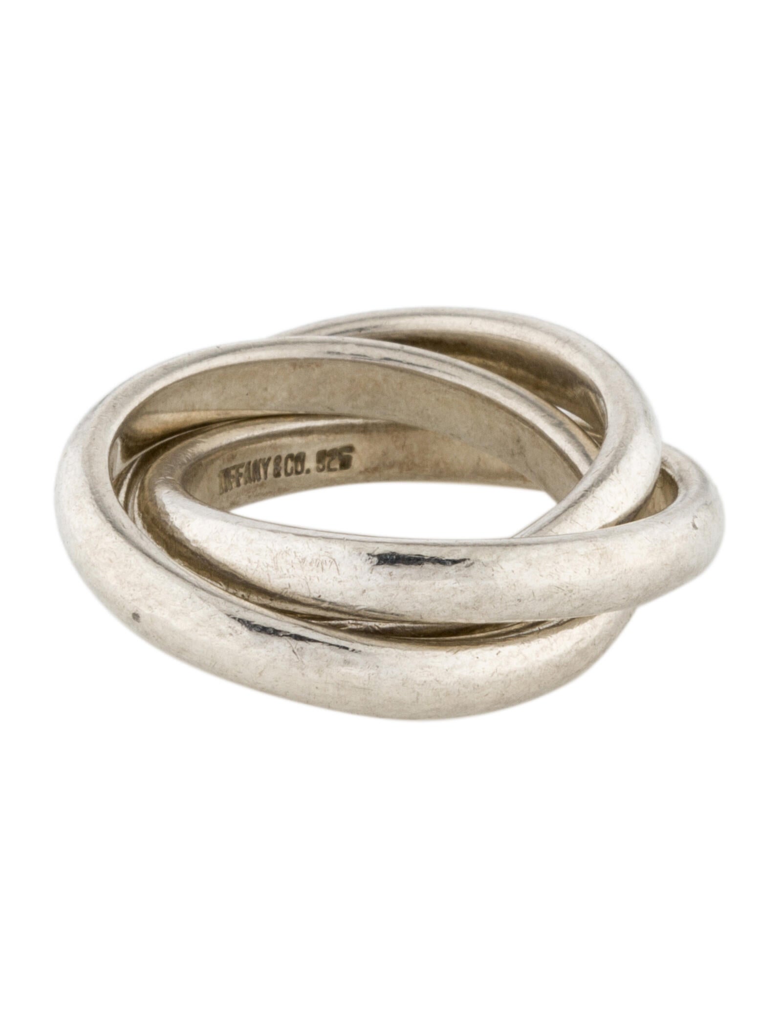 Tiffany & Co. Vintage Interlocking Rolling Band Ring - Sterling Silver ...