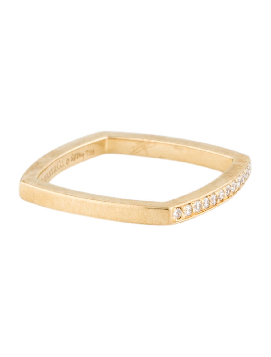 Tiffany & Co. 18K Diamond Torque Micro Ring - 18K Yellow Gold Band ...
