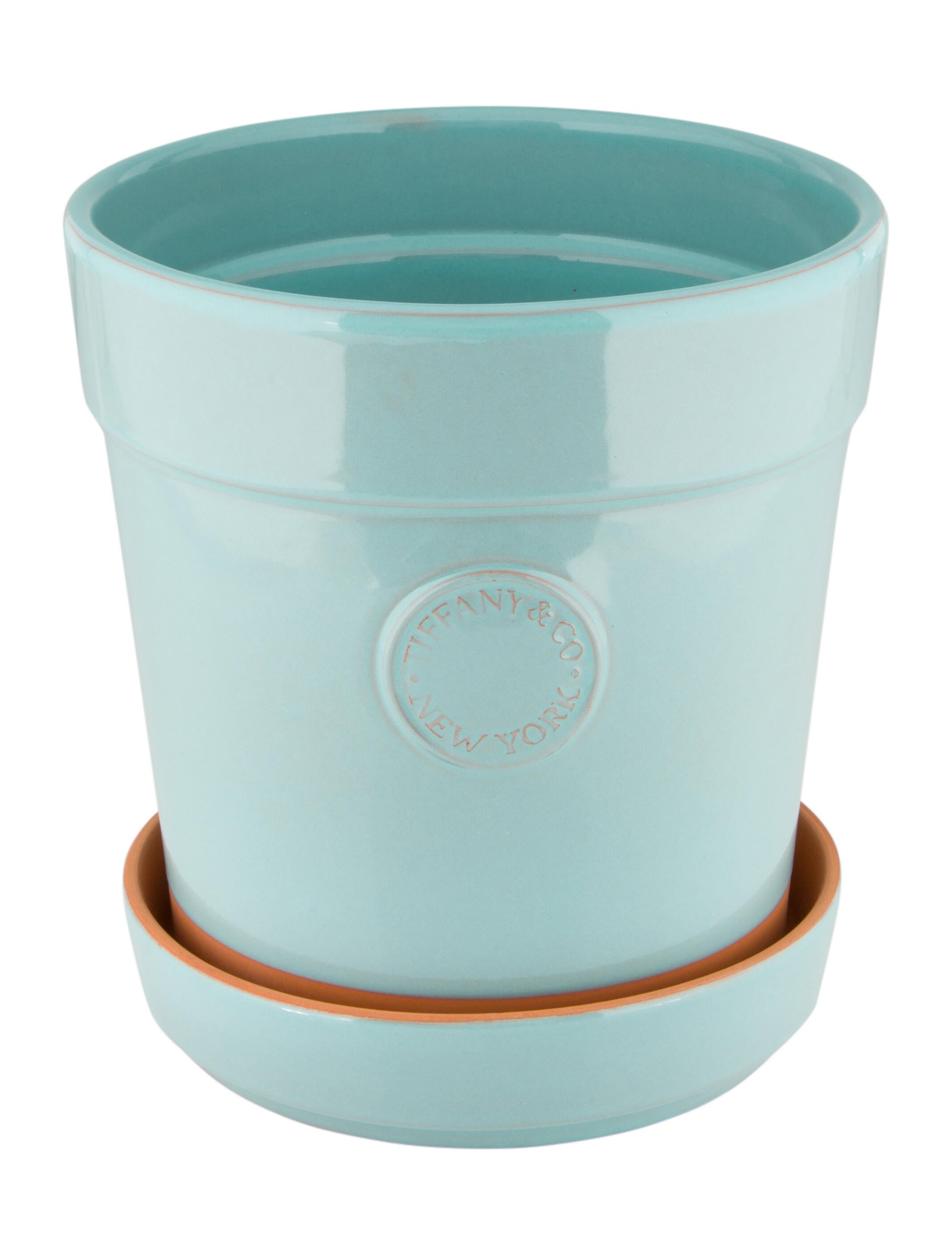 Tiffany & Co. Terracotta Flowerpot - Blue Decorative Accents, Decor ...