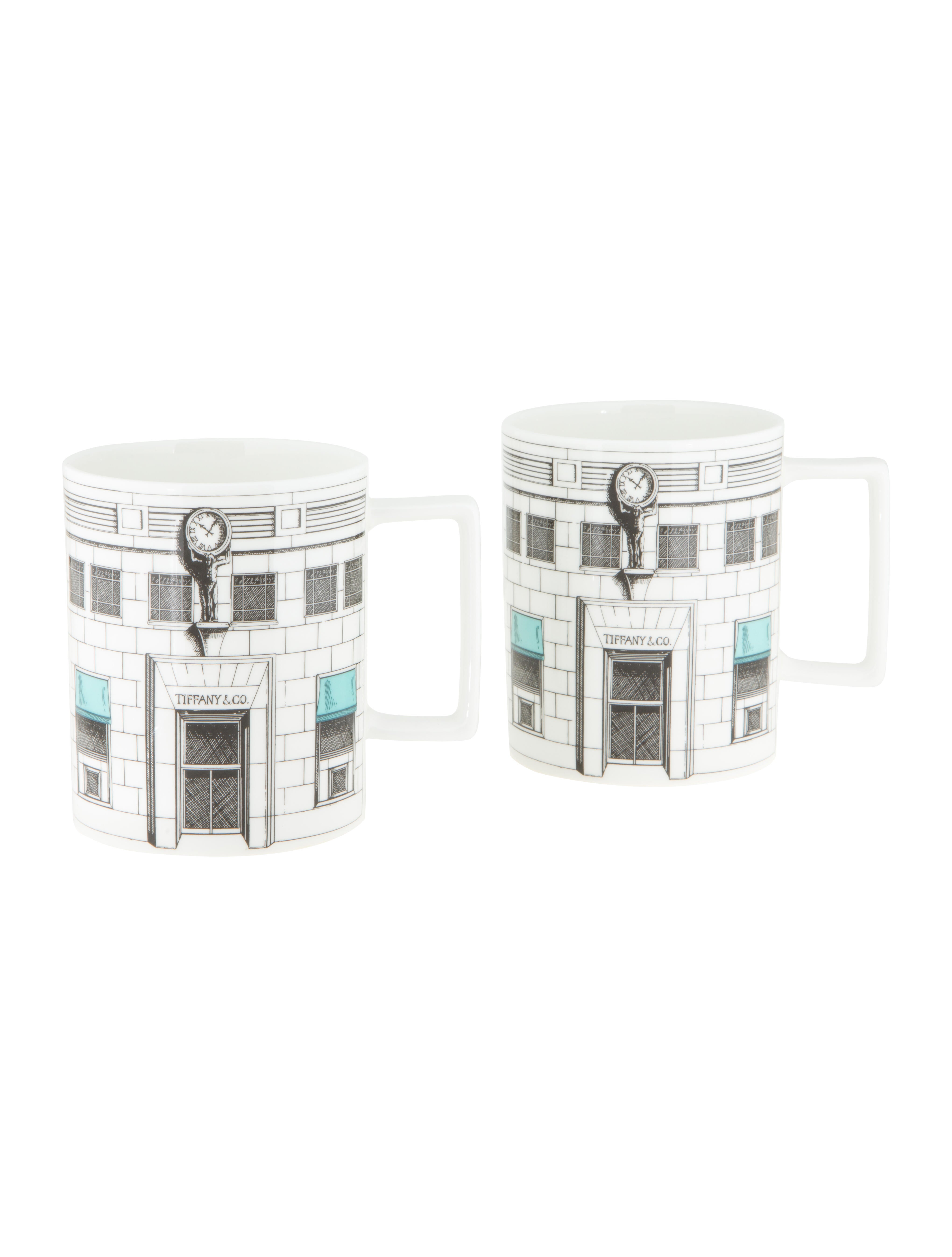 Tiffany & Co. Pair of Flagship Façade Coffee Mugs - Black, 2 pieces ...