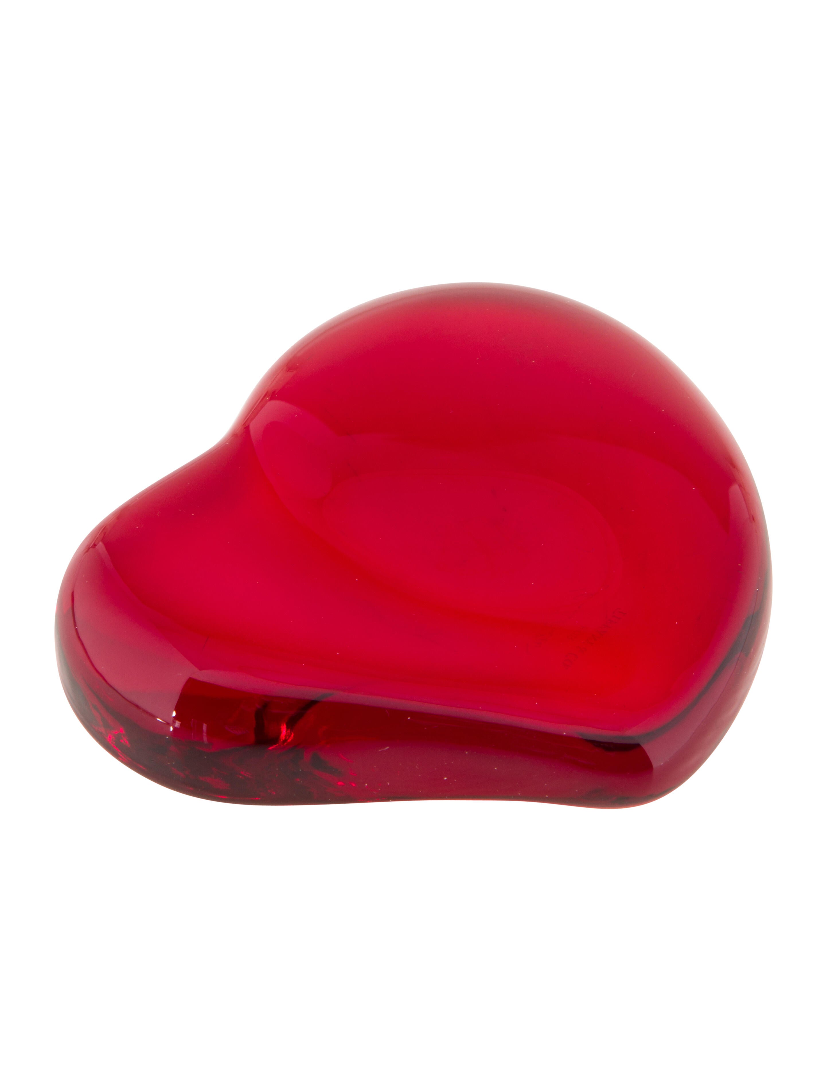 Tiffany & Co. Elsa Peretti Heart Paperweight - Red Decorative Accents ...