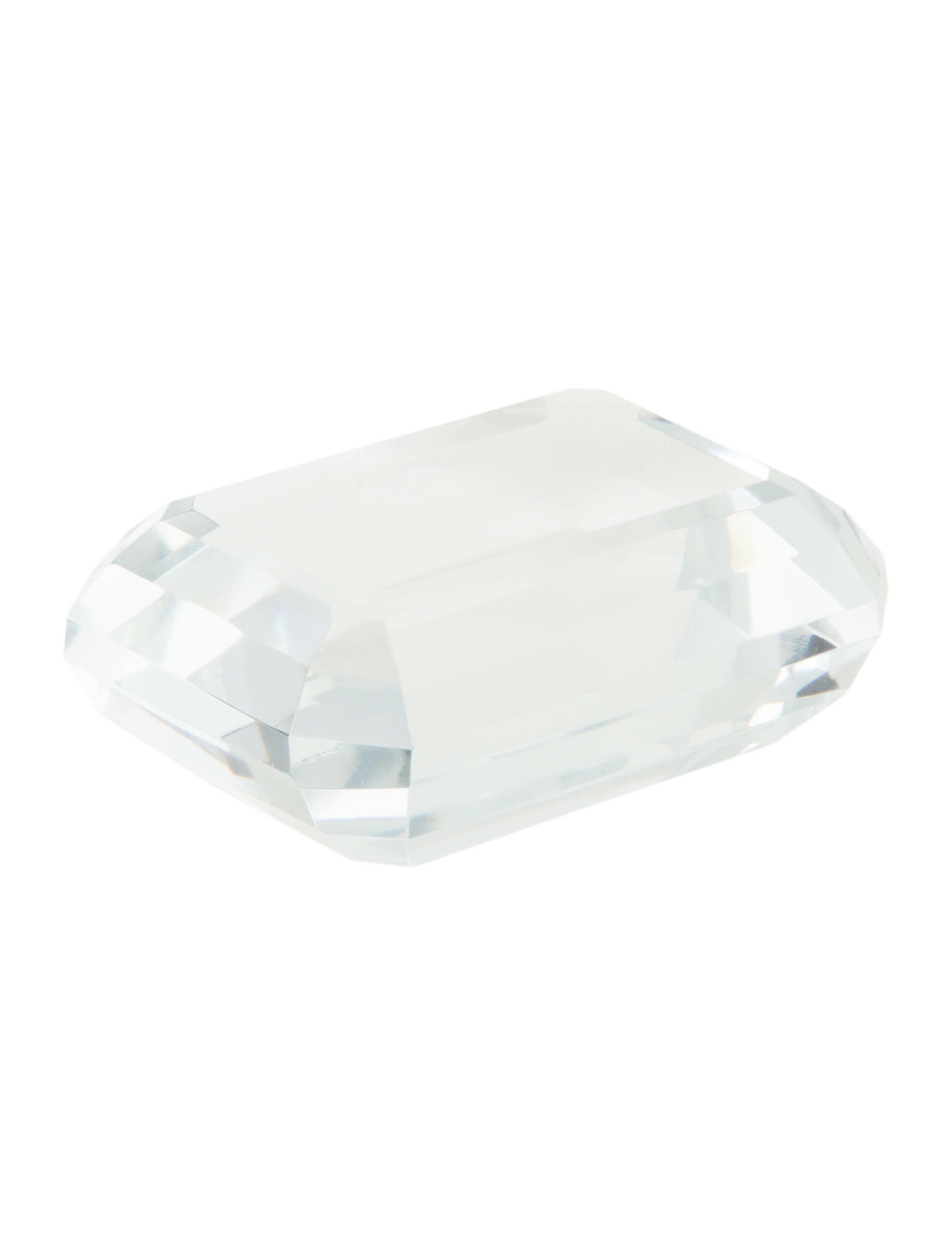 Tiffany & Co. Emerald-Cut Crystal Paperweight - Clear Decorative ...