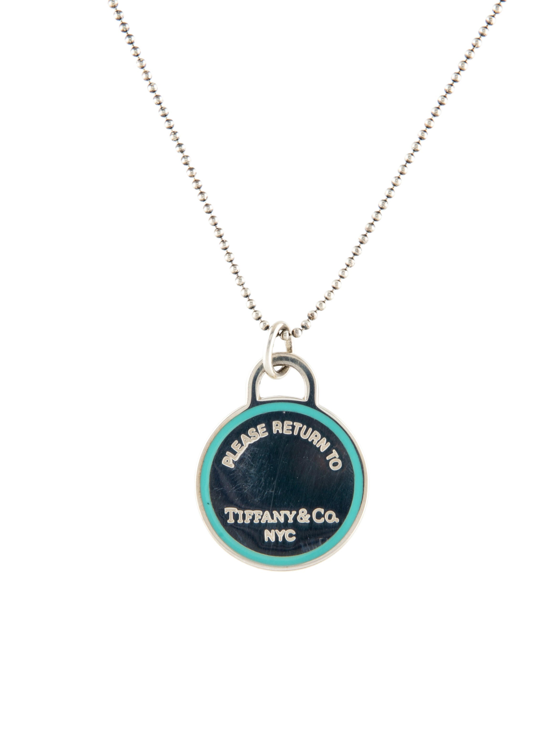 Tiffany & Co. Round Tag Pendant Necklace - Sterling Silver Pendant ...