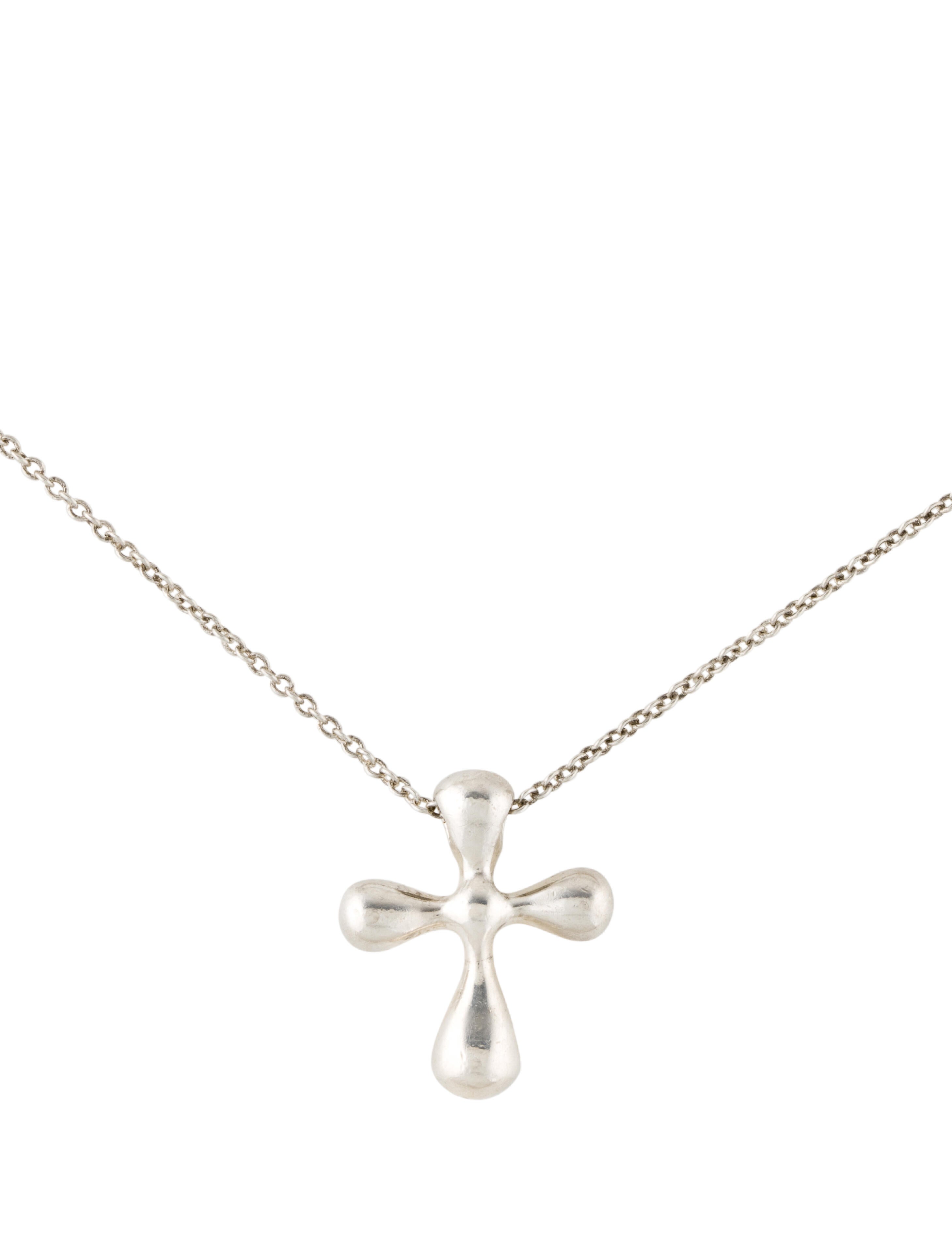 Tiffany & Co. Cross Pendant Necklace - Sterling Silver Pendant Necklace ...
