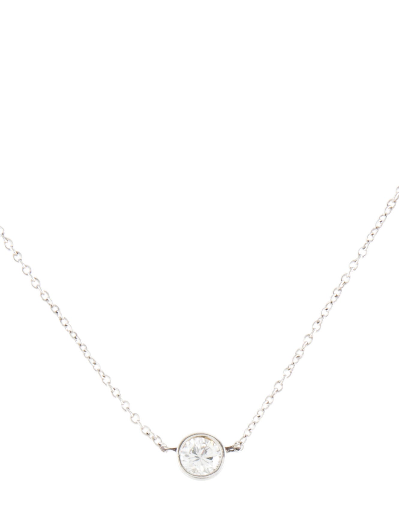 Tiffany & Co. 18K Diamond Key Pendant Necklace - 18K Rose Gold Pendant ...