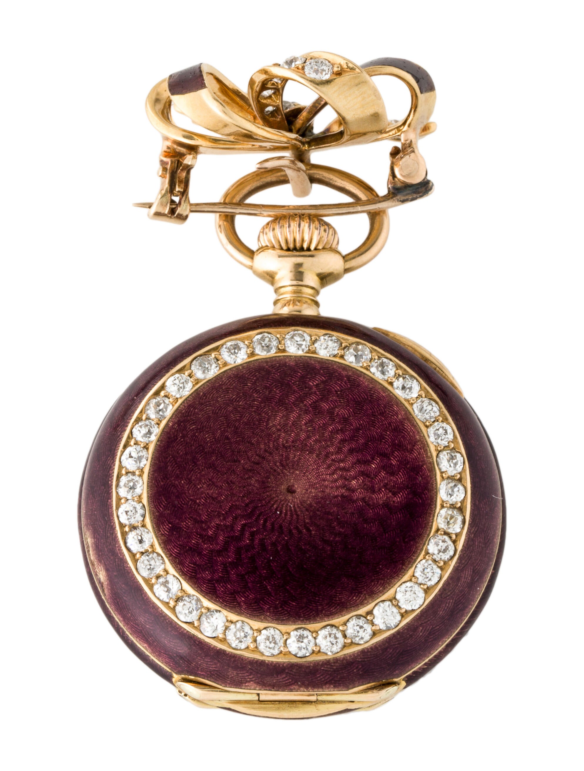 Tiffany & Co. Enamel Lapel Pendant Pocket Watch - TIF232971 | The RealReal