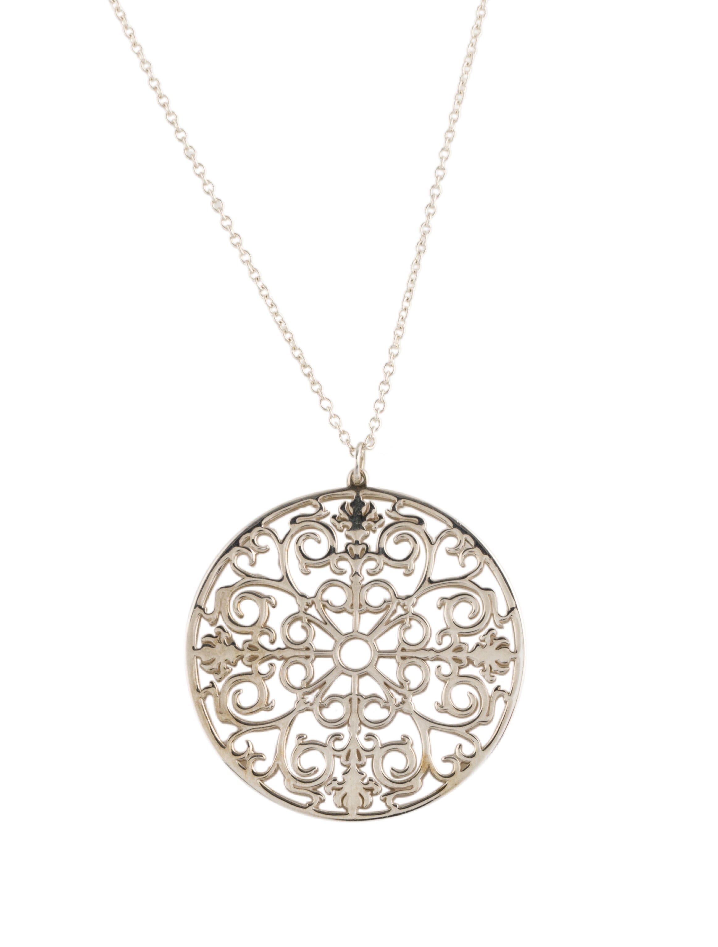 Tiffany & Co. Round Enchant Pendant Necklace - Sterling Silver Pendant ...